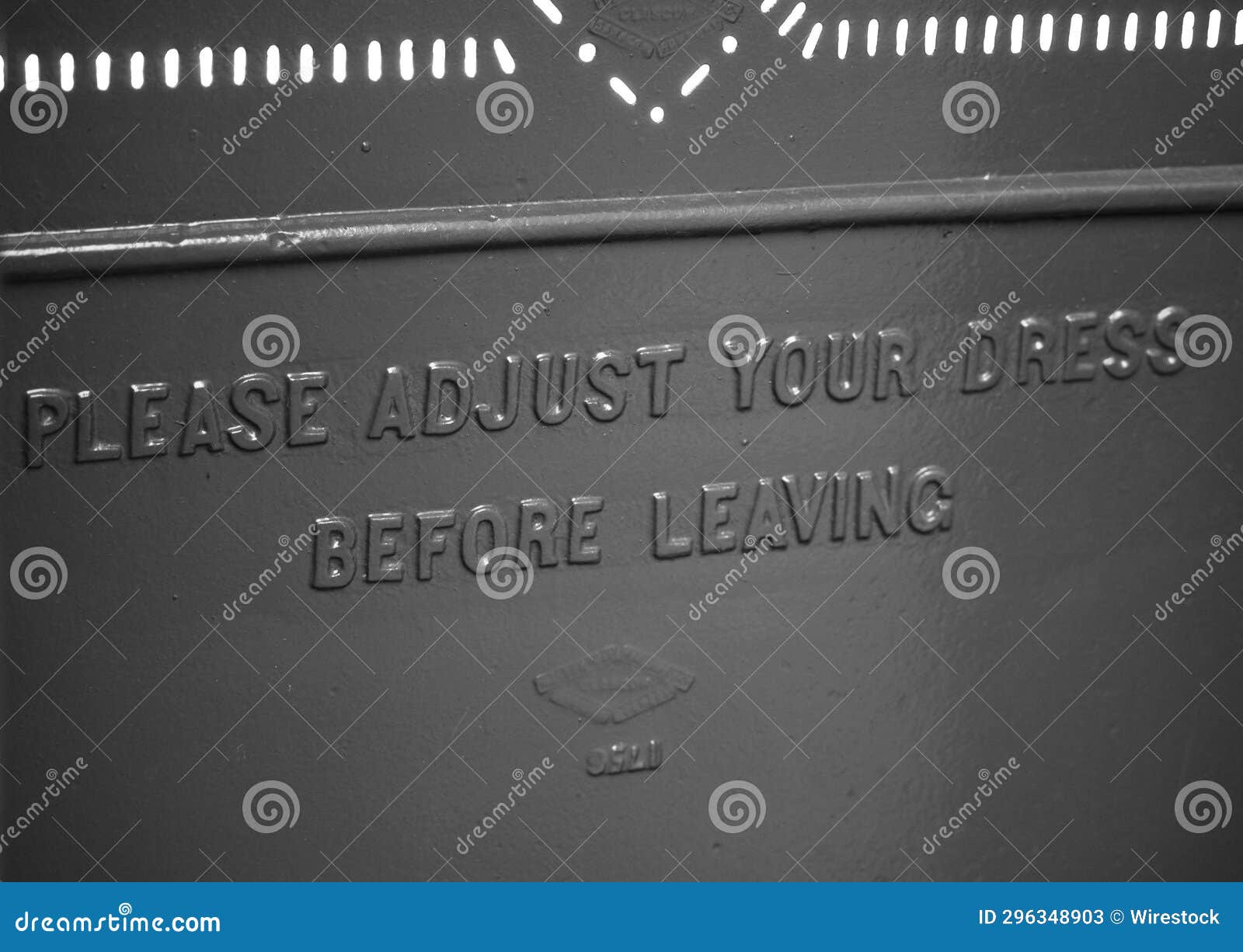 The Box is Sitting on the Floor with a Sign Below it Stock Image ...