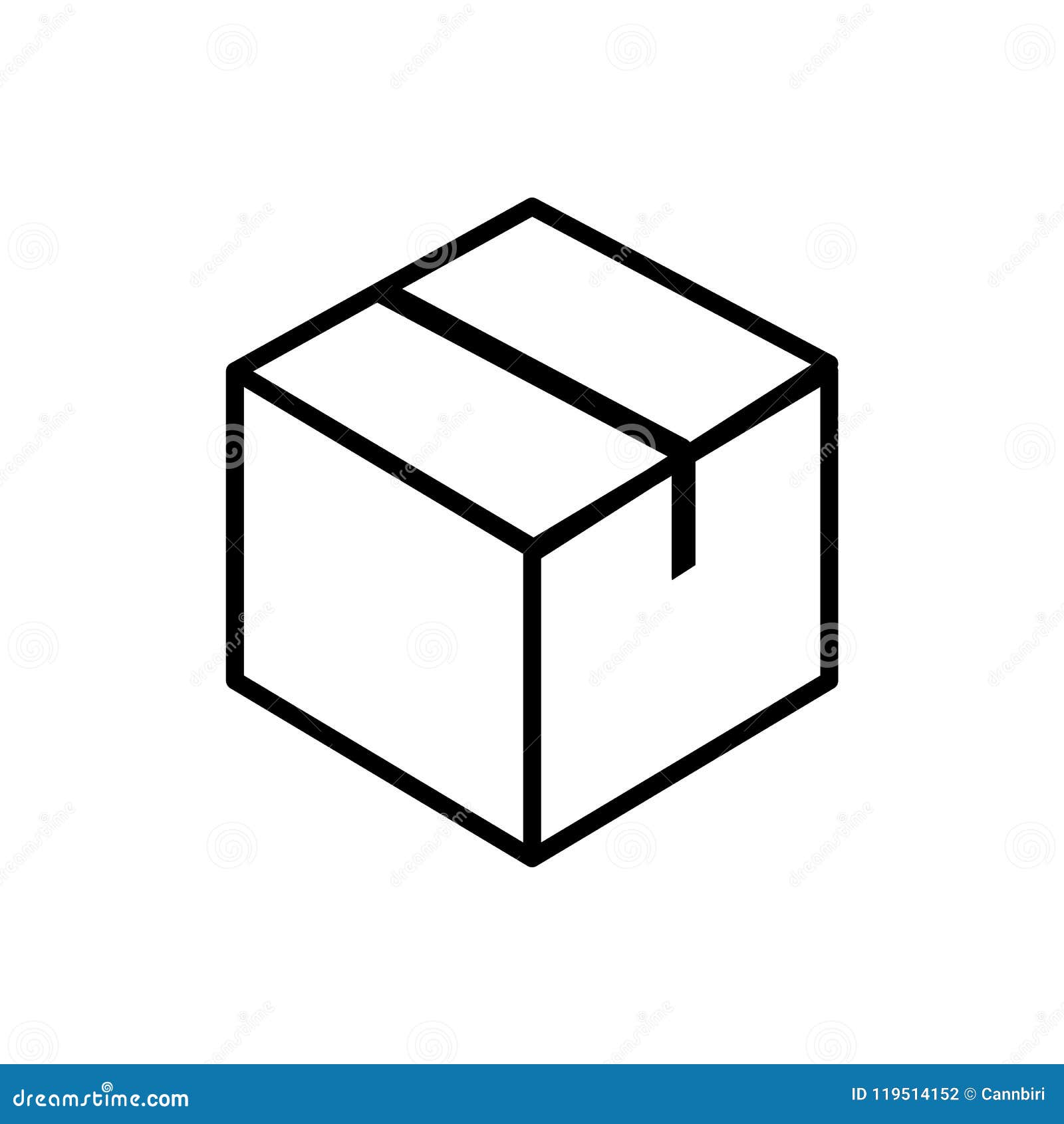 Box Simple Flat Design Vector Drawing Draft Stock Vector - Illustration ...