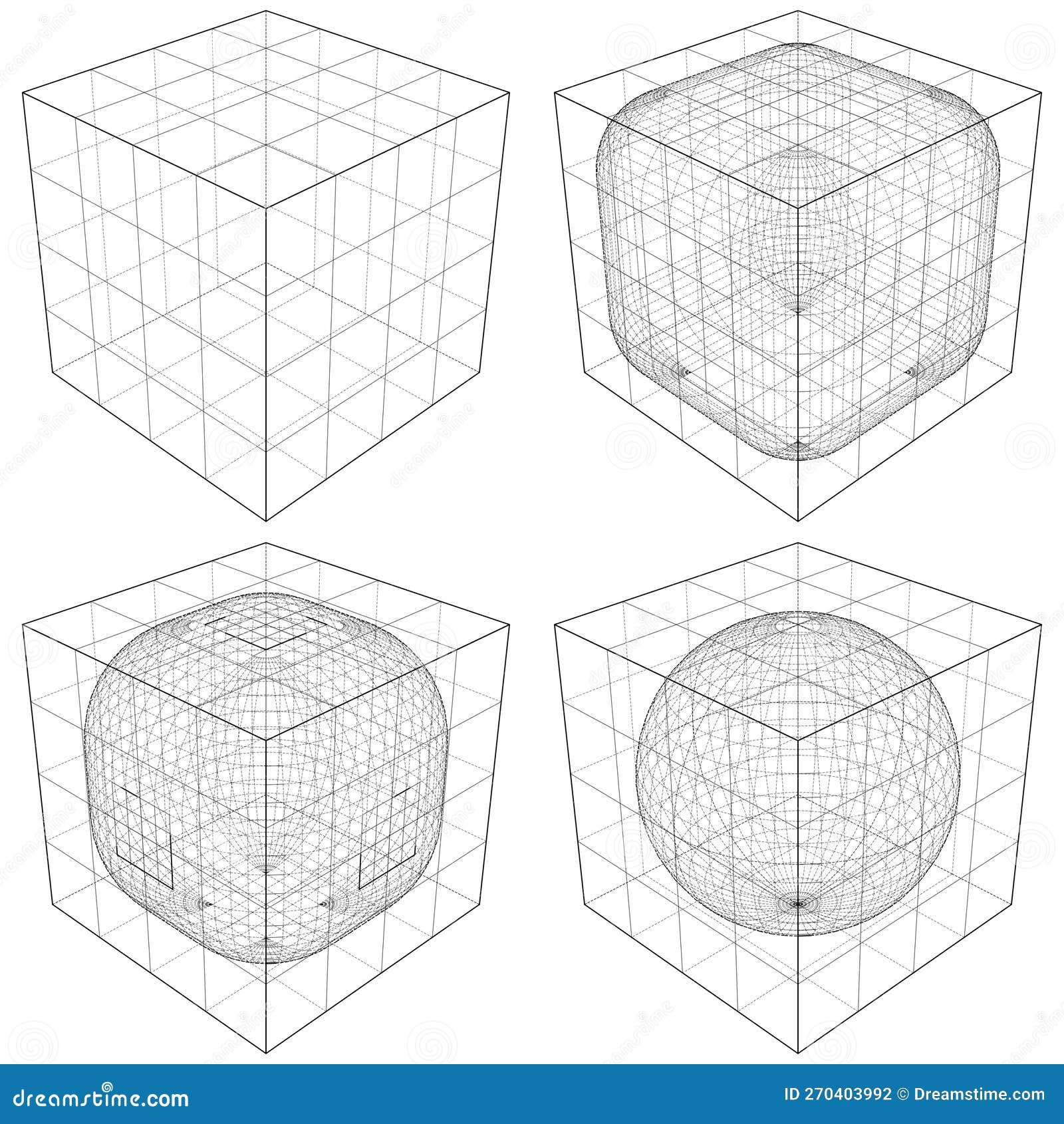 Box from the Simple To the Complicated Sphere Shape Vector ...