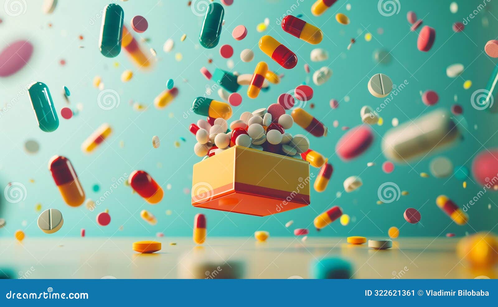 Pills Falling Out Of Bottle Vector Illustration | CartoonDealer.com ...