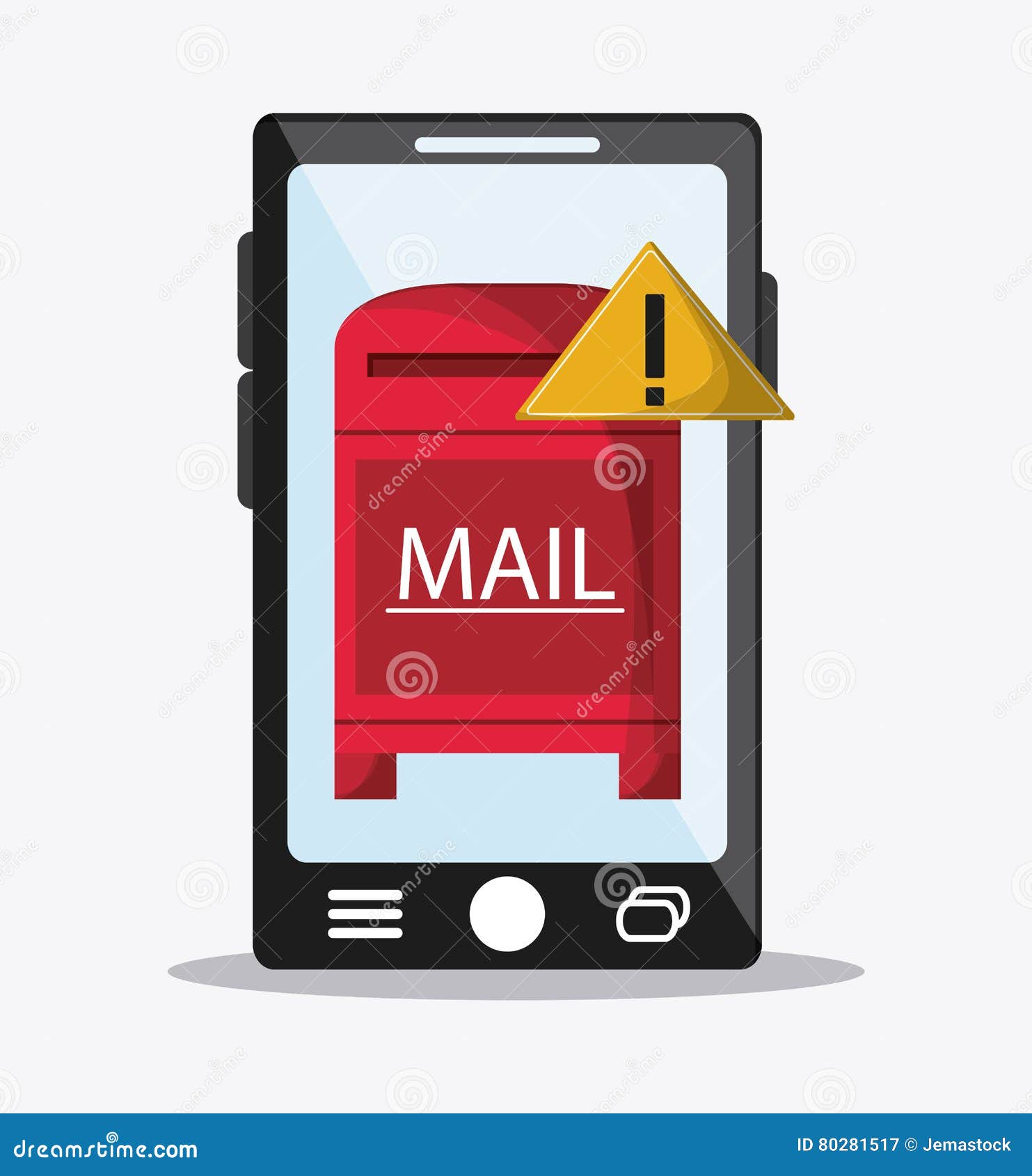 Box Smartphone Social Media Icon Stock Vector - Illustration of writing ...