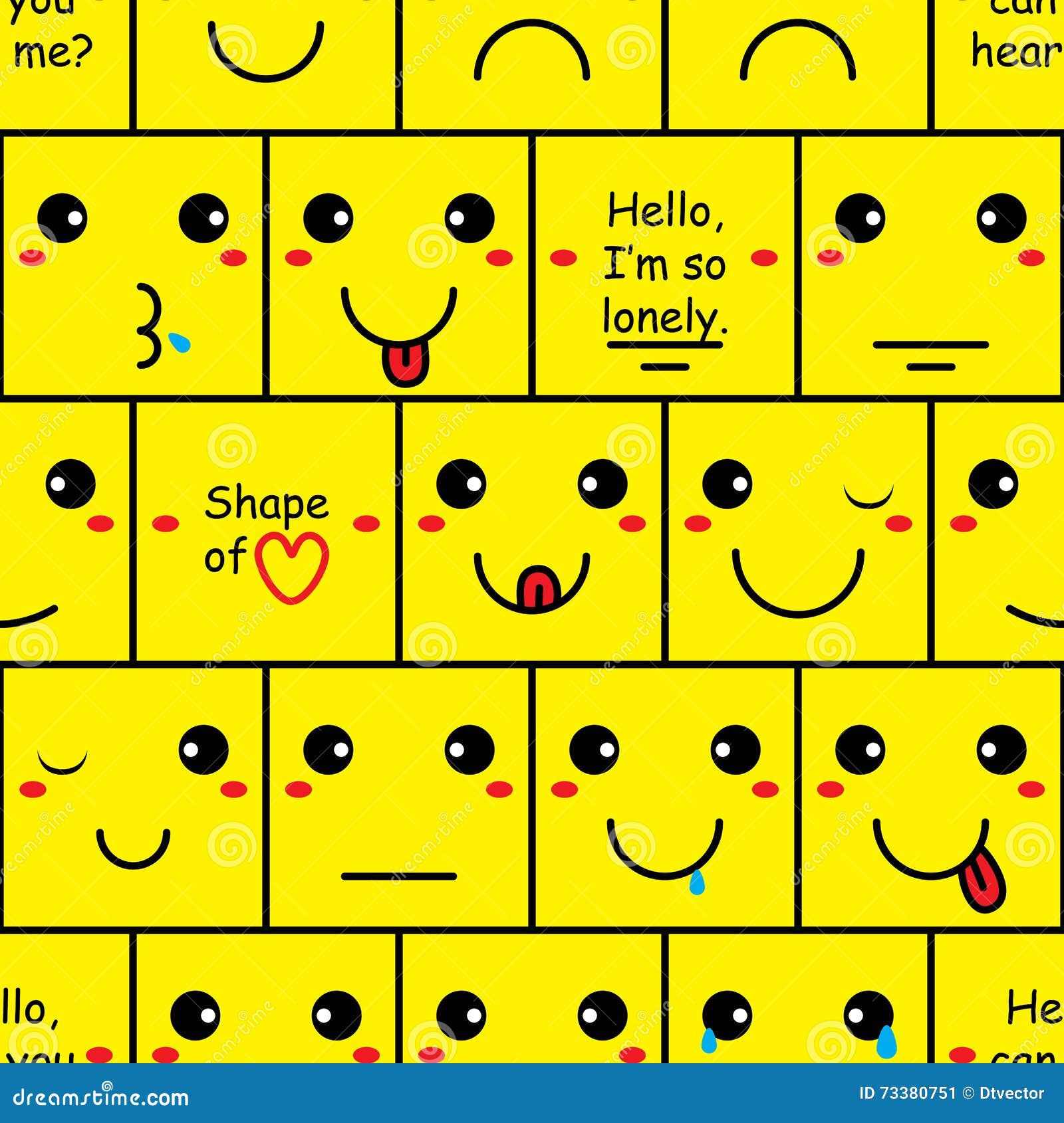 Box Smile Wall Seamless Pattern Stock Vector - Illustration of ...