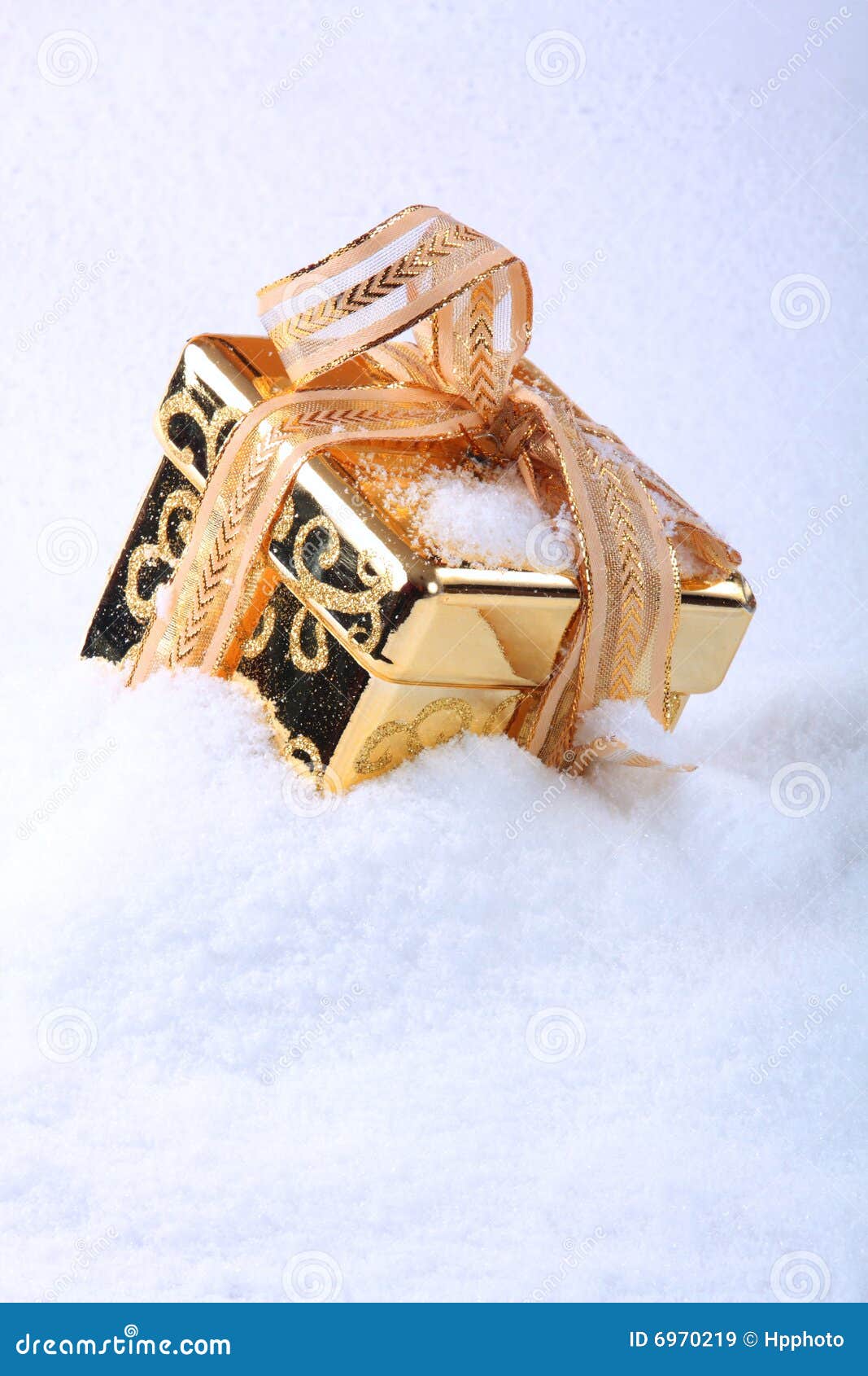 Box in snow stock image. Image of holiday, party, decoration - 6970219