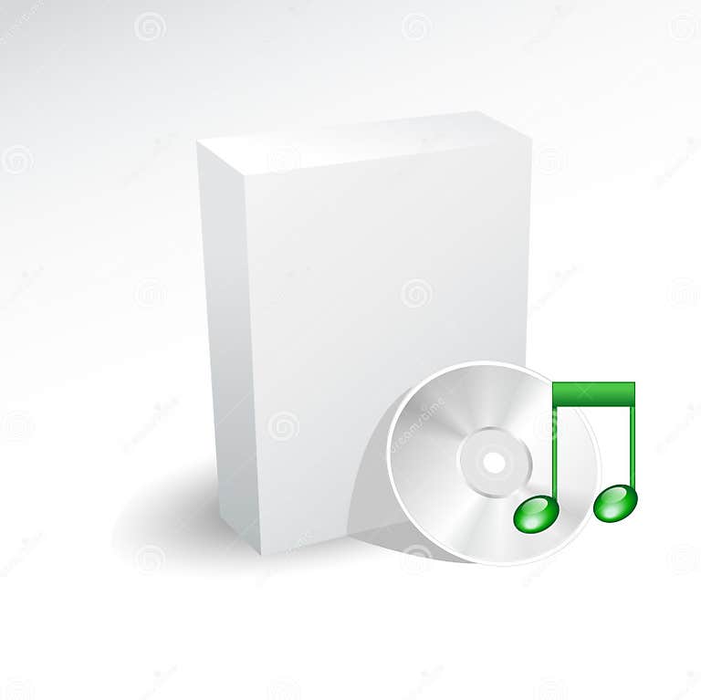 Box and sound cd , dvd stock vector. Illustration of musical - 10979694