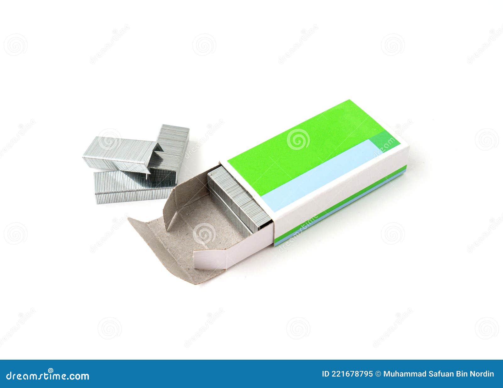 A Box Of Stapler Bullet Isolated On White Background Royalty-Free Stock ...