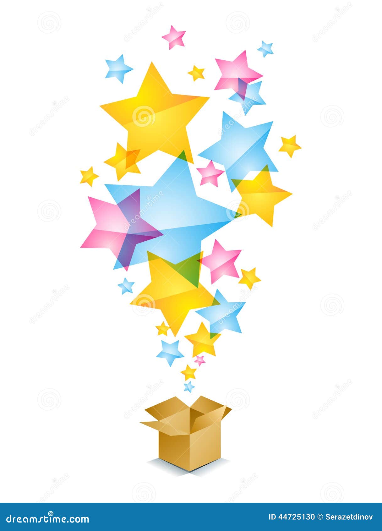 Box with stars stock vector. Illustration of creative - 44725130