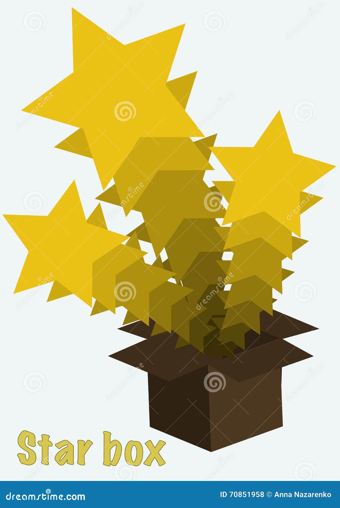A box with stars stock vector. Illustration of stars - 70851958