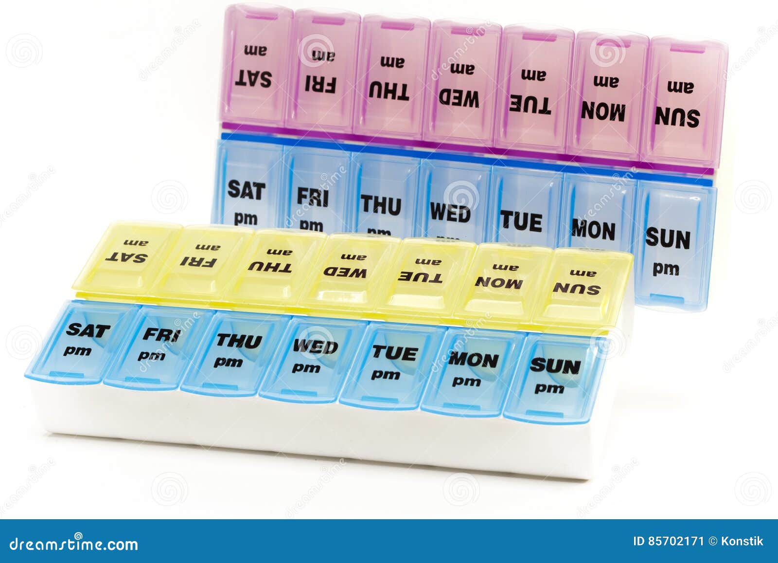 Box for Storage of Drugs, with Inscriptions on Days of the Week Stock ...