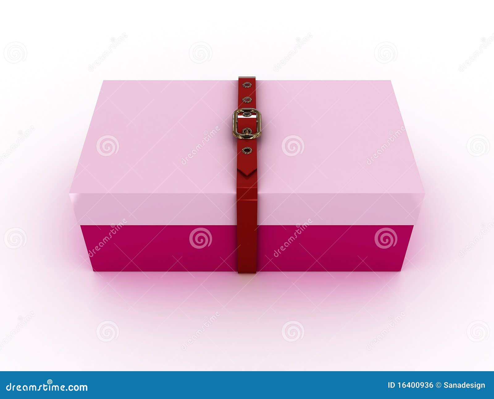Box With Strap Isolated On White Background Stock Illustration ...