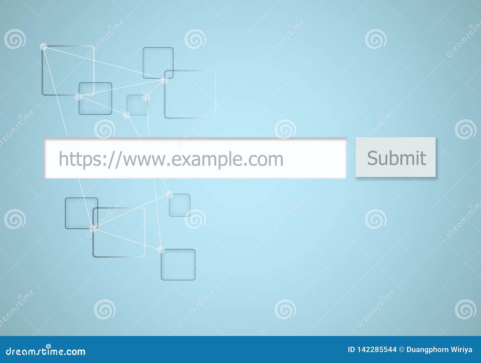Box for Submit Website URL To Search Engine. Stock Illustration ...