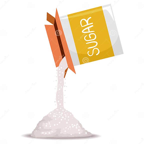 Box of Sugar Pouring stock vector. Illustration of grain - 91394607
