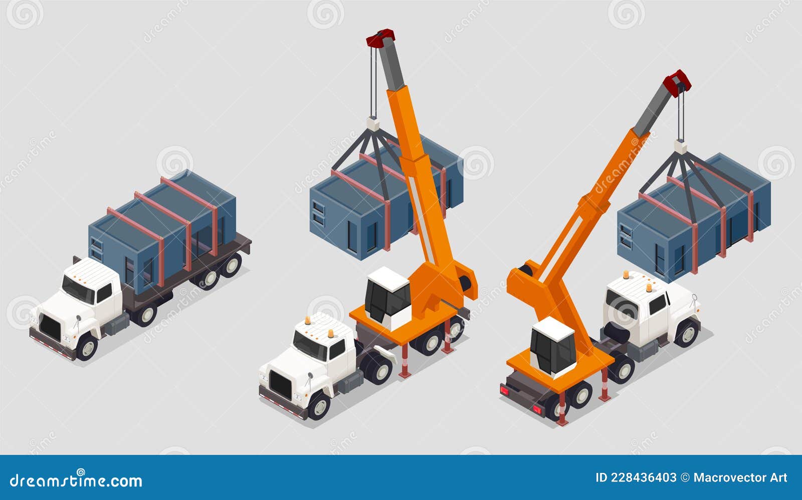 Box Tank Loading Set stock vector. Illustration of architecture - 228436403