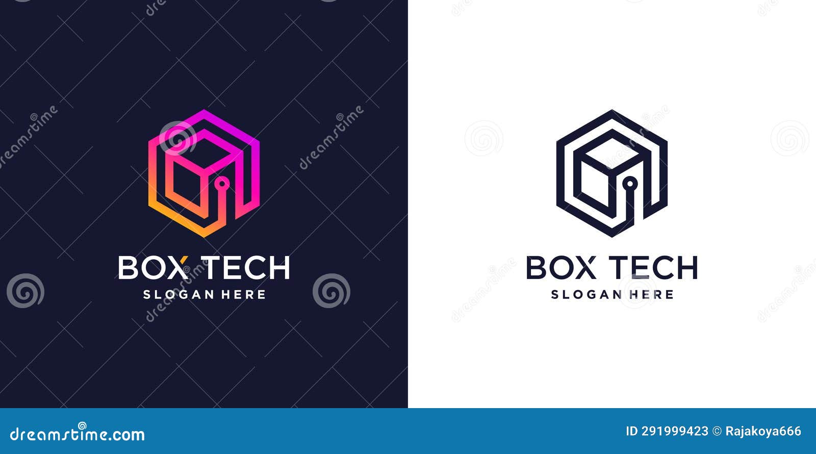 Box Tech Logo Design with Modern Concept Stock Vector - Illustration of ...