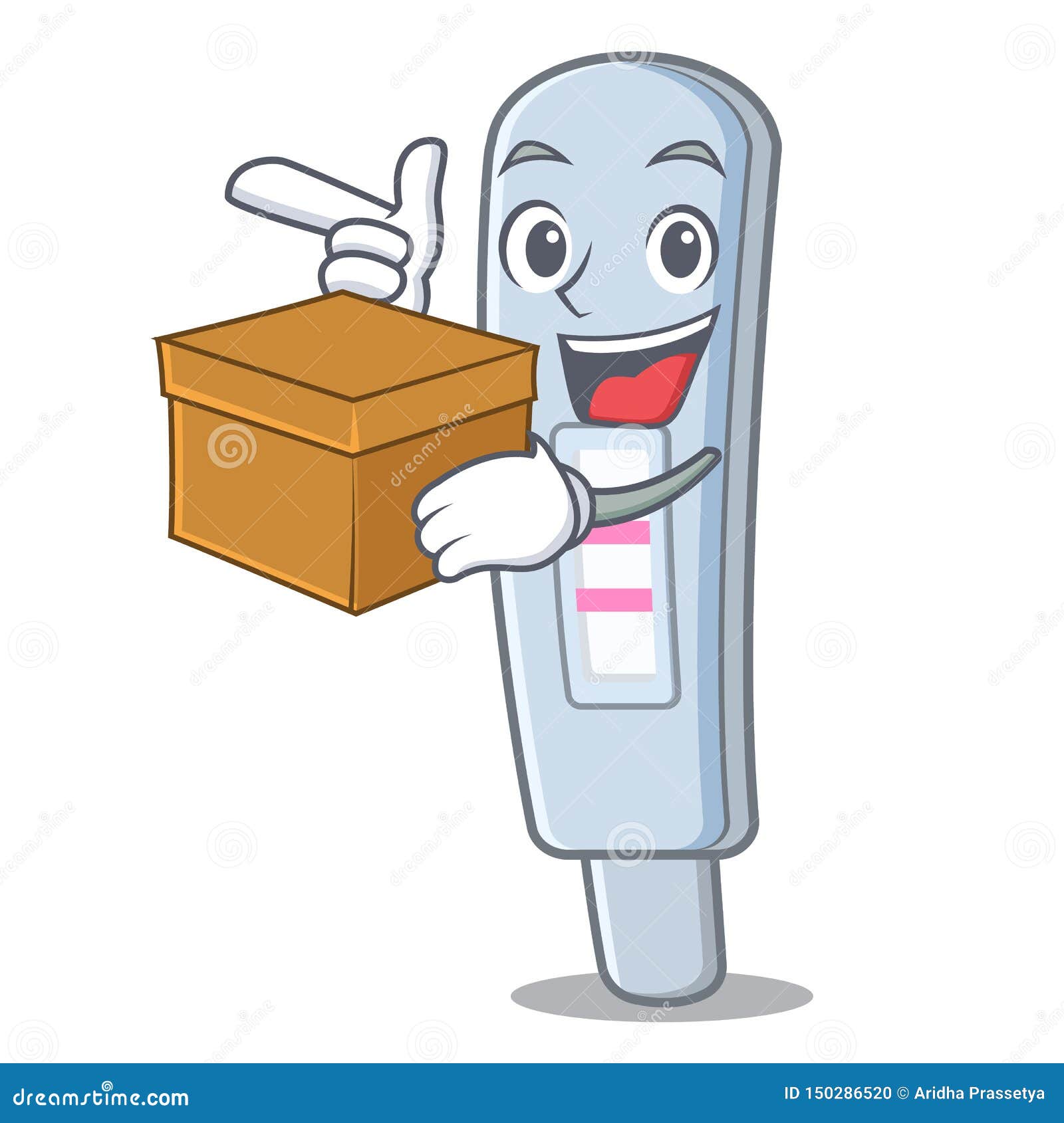 With Box Test Pack Isolated in the Cartoon Stock Vector - Illustration ...