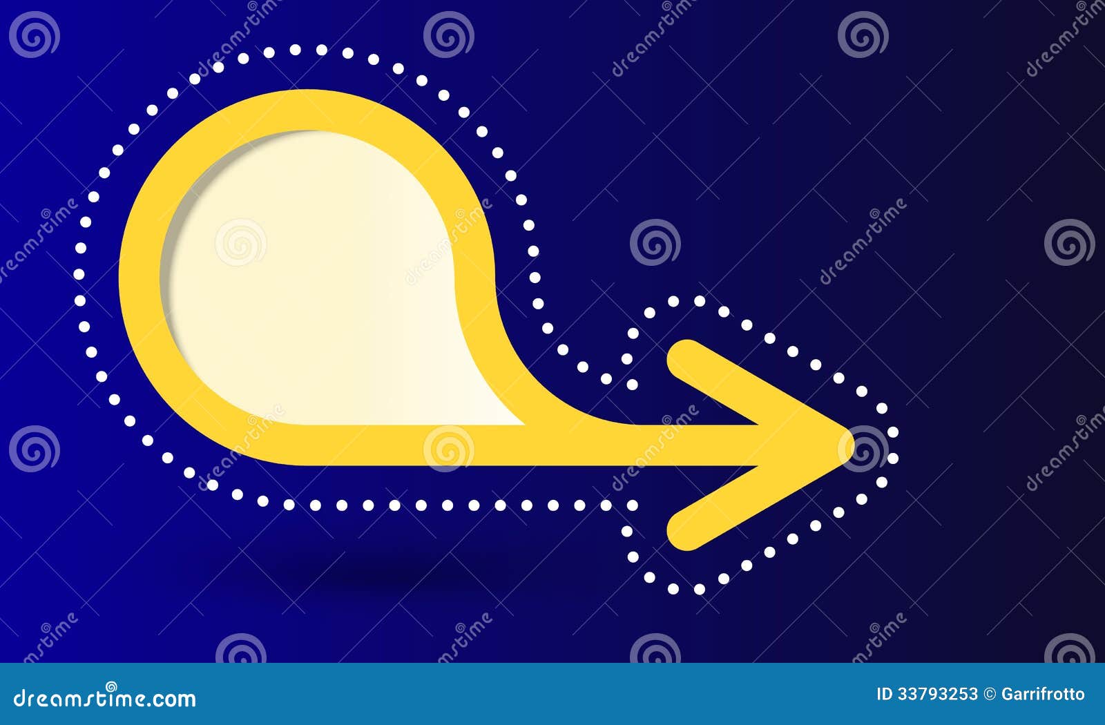 Box for text with arrow stock vector. Illustration of design - 33793253