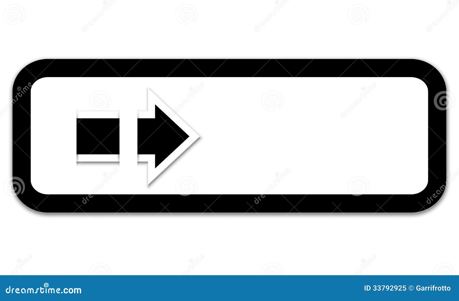 Box for text with arrow stock vector. Illustration of template - 33792925