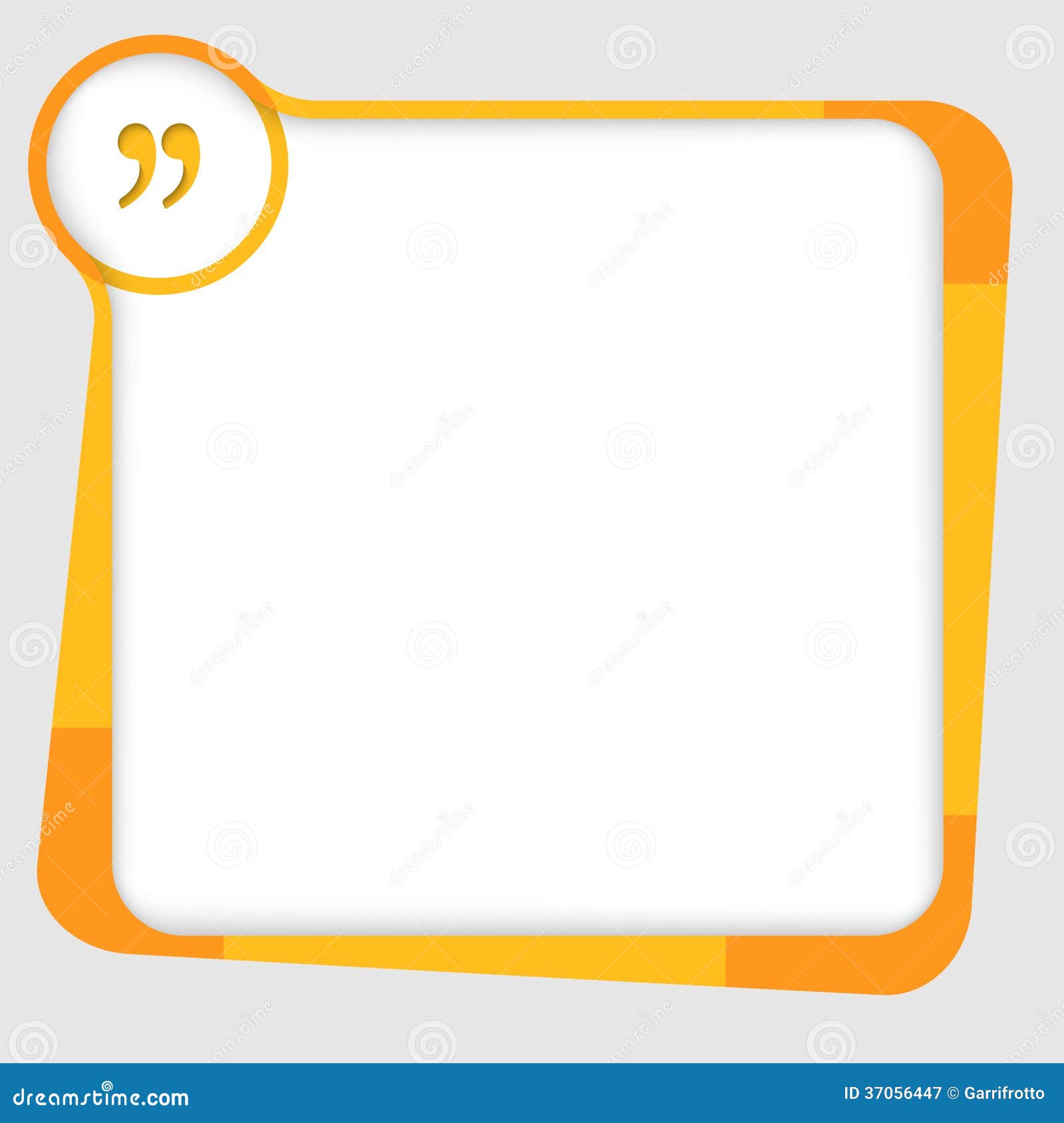Box for Text with Quotation Mark Stock Vector - Illustration of shape ...