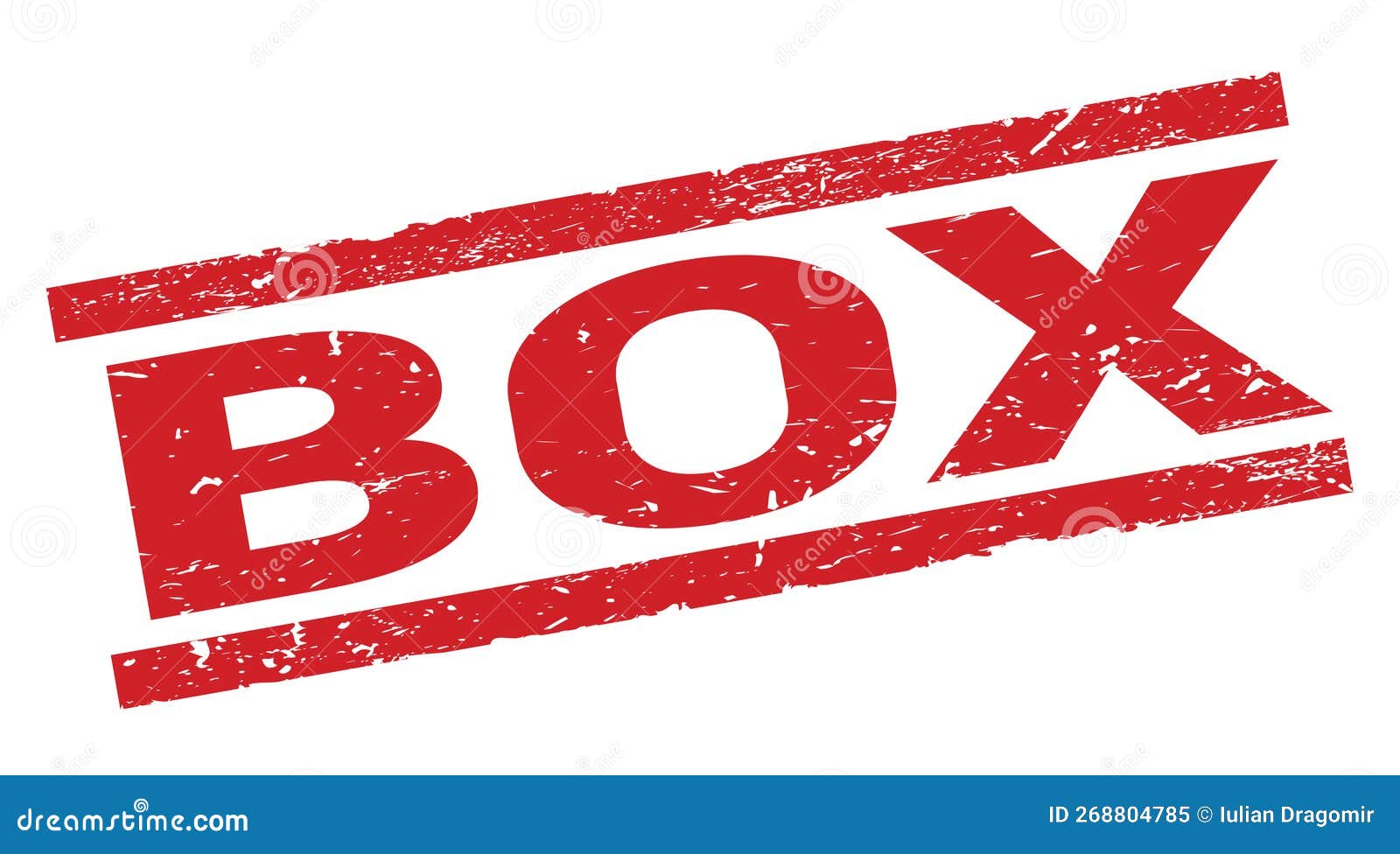 BOX Text on Red Rectangle Stamp Sign Stock Illustration - Illustration ...