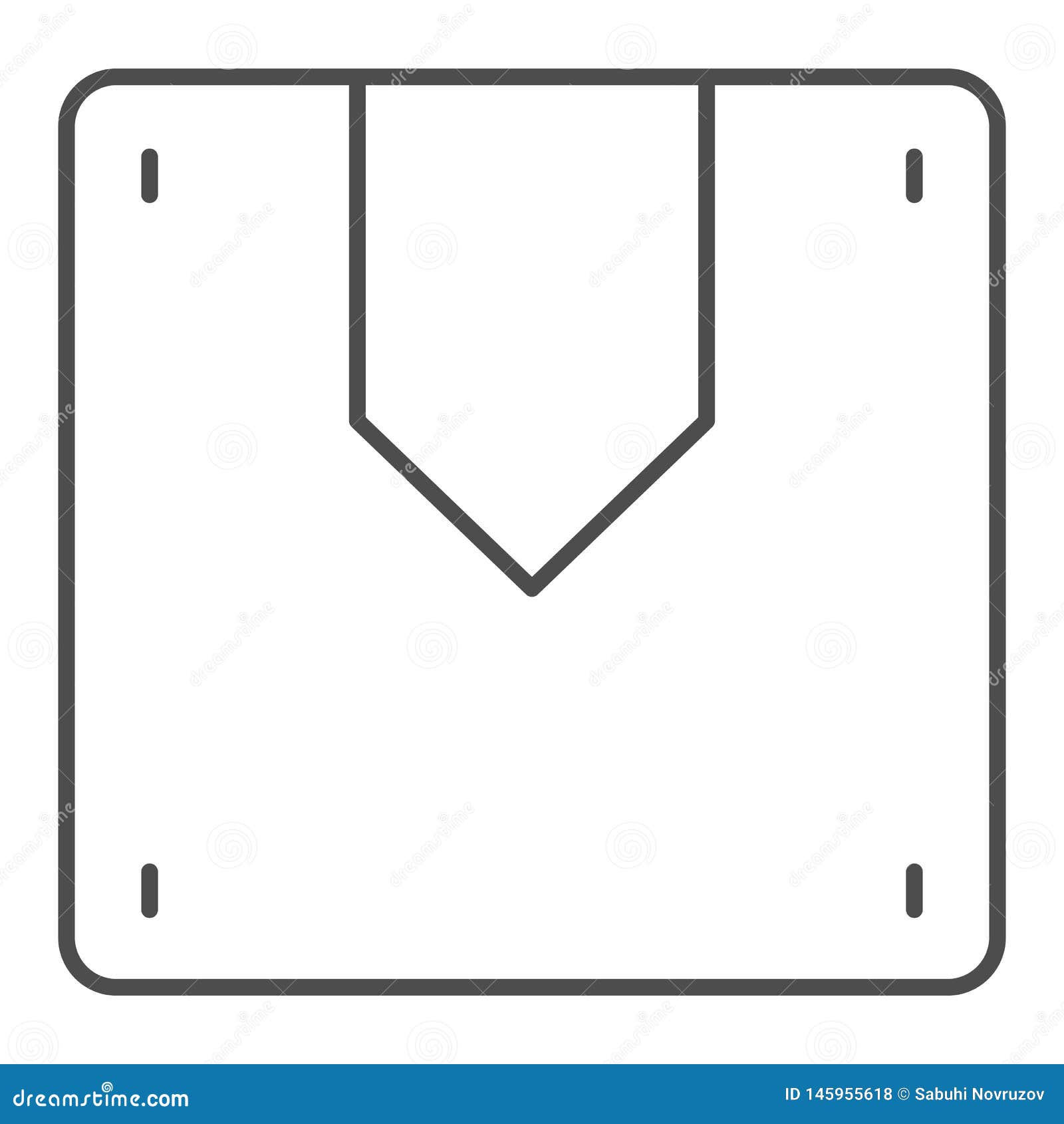 Box Thin Line Icon. Cargo Vector Illustration Isolated on White Stock ...