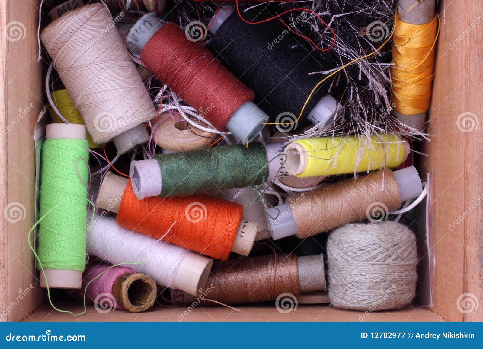 Box with threads i stock image. Image of garment, hobbies - 12702977