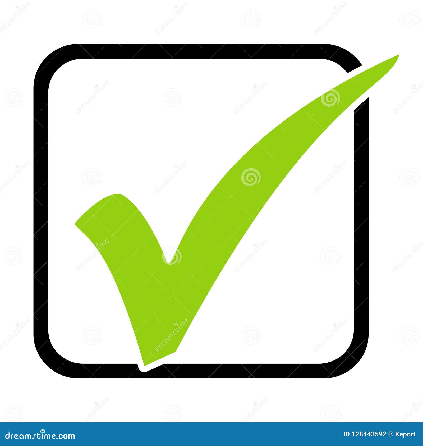 Box with Tick icon stock illustration. Illustration of poll - 128443592