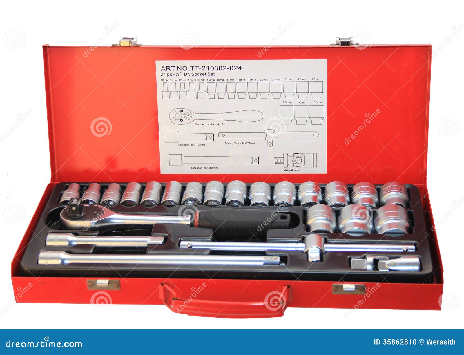 Box with the tool stock photo. Image of engineer, white - 35862810