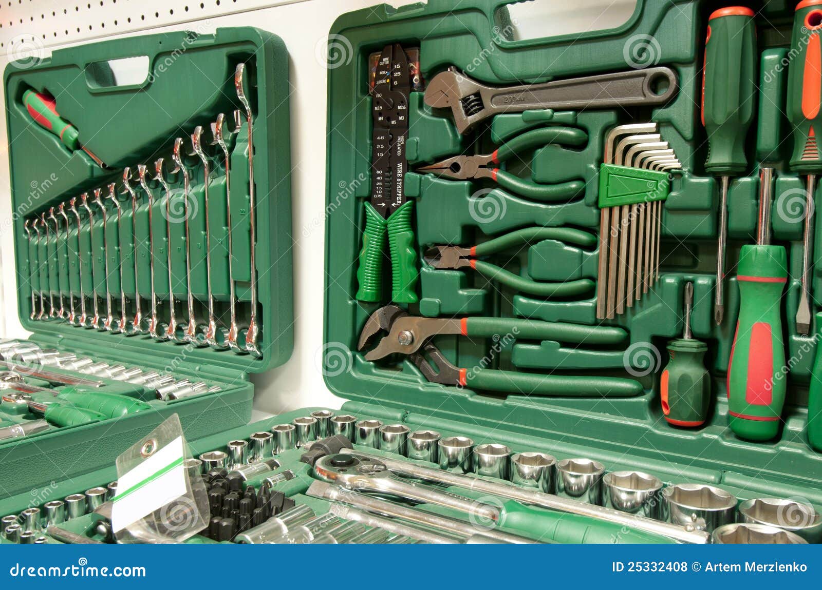 A Box of Tools To Repair Instruments Stock Photo - Image of hard, cover ...