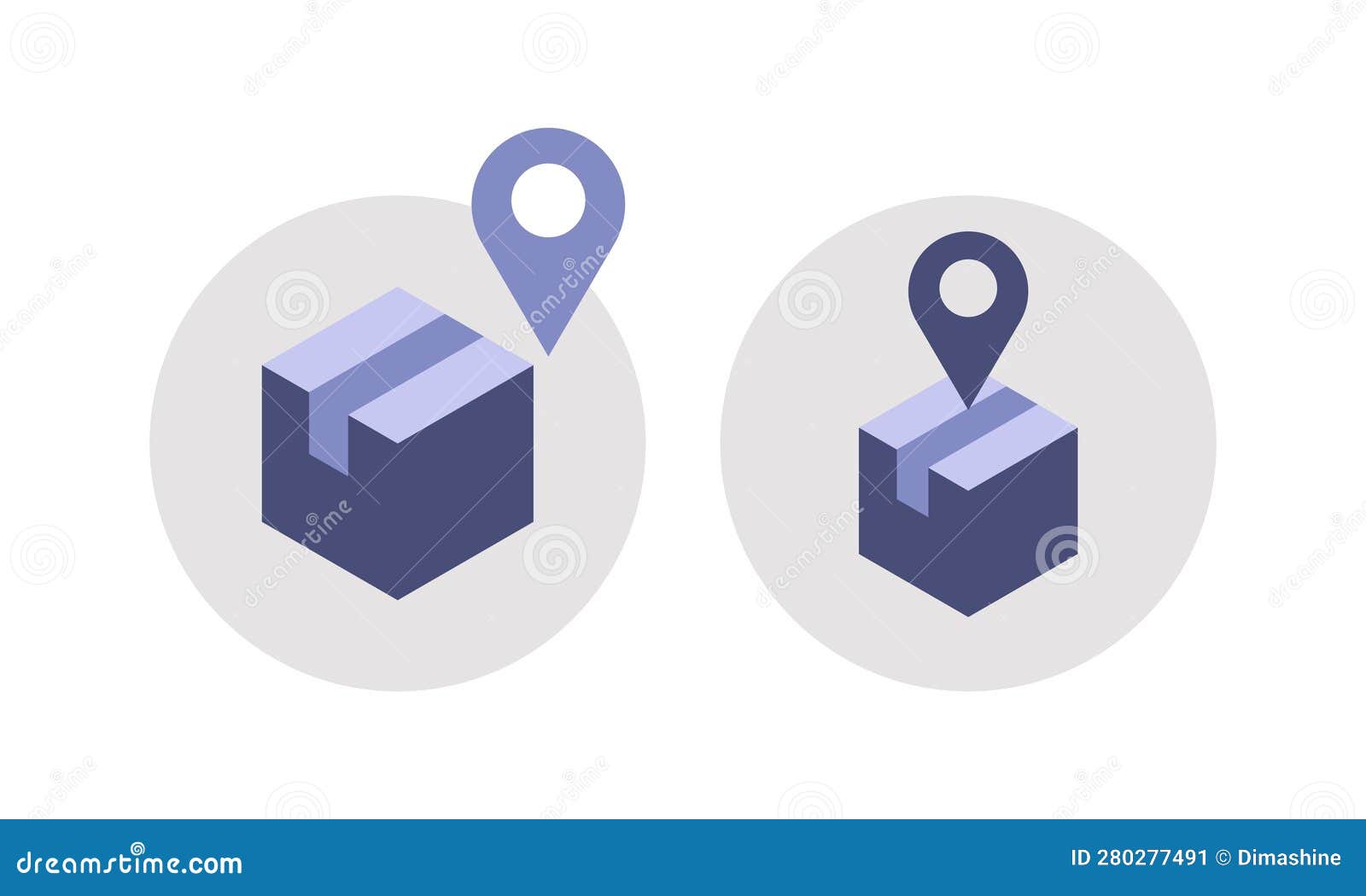 Box Tracking Map Icon, Location Pin, Logotype Web Website App Button ...