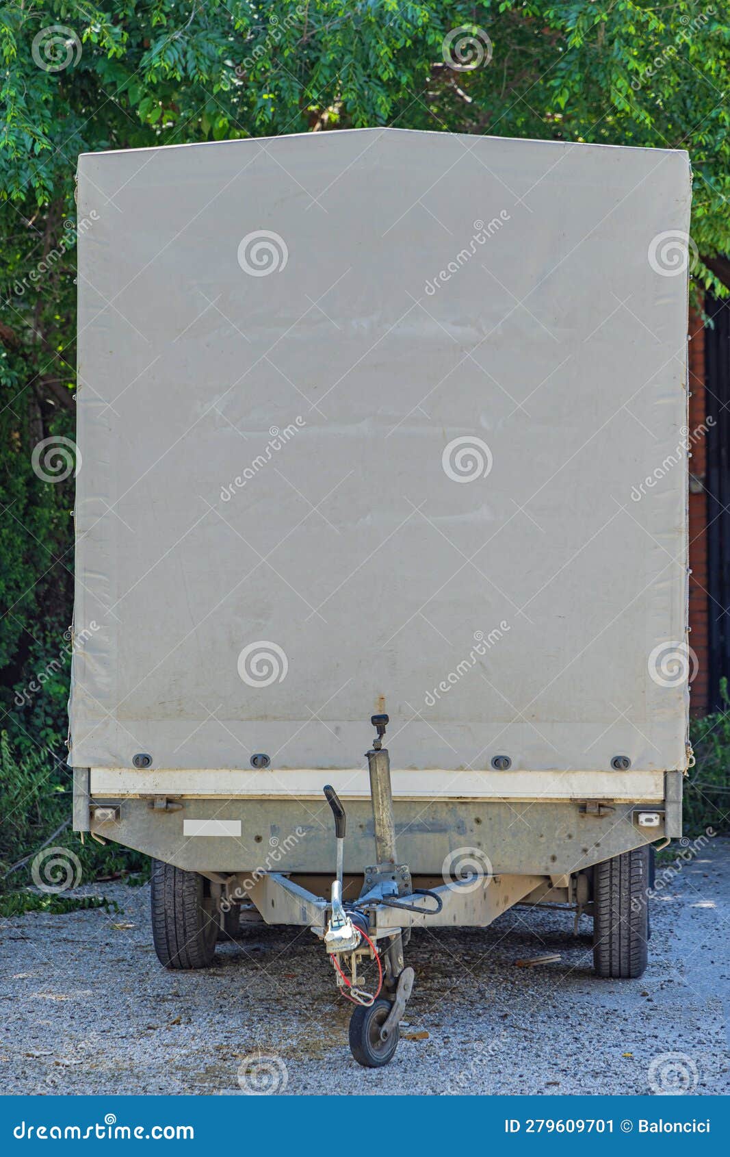 Box Trailer with Canopy stock image. Image of serbia - 279609701