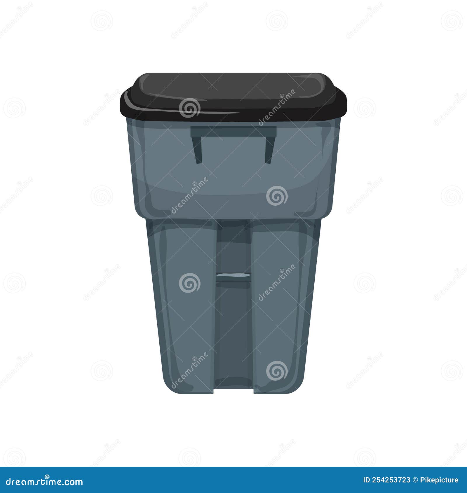 Box Trash Bin Garbage Cartoon Vector Illustration Stock Vector ...
