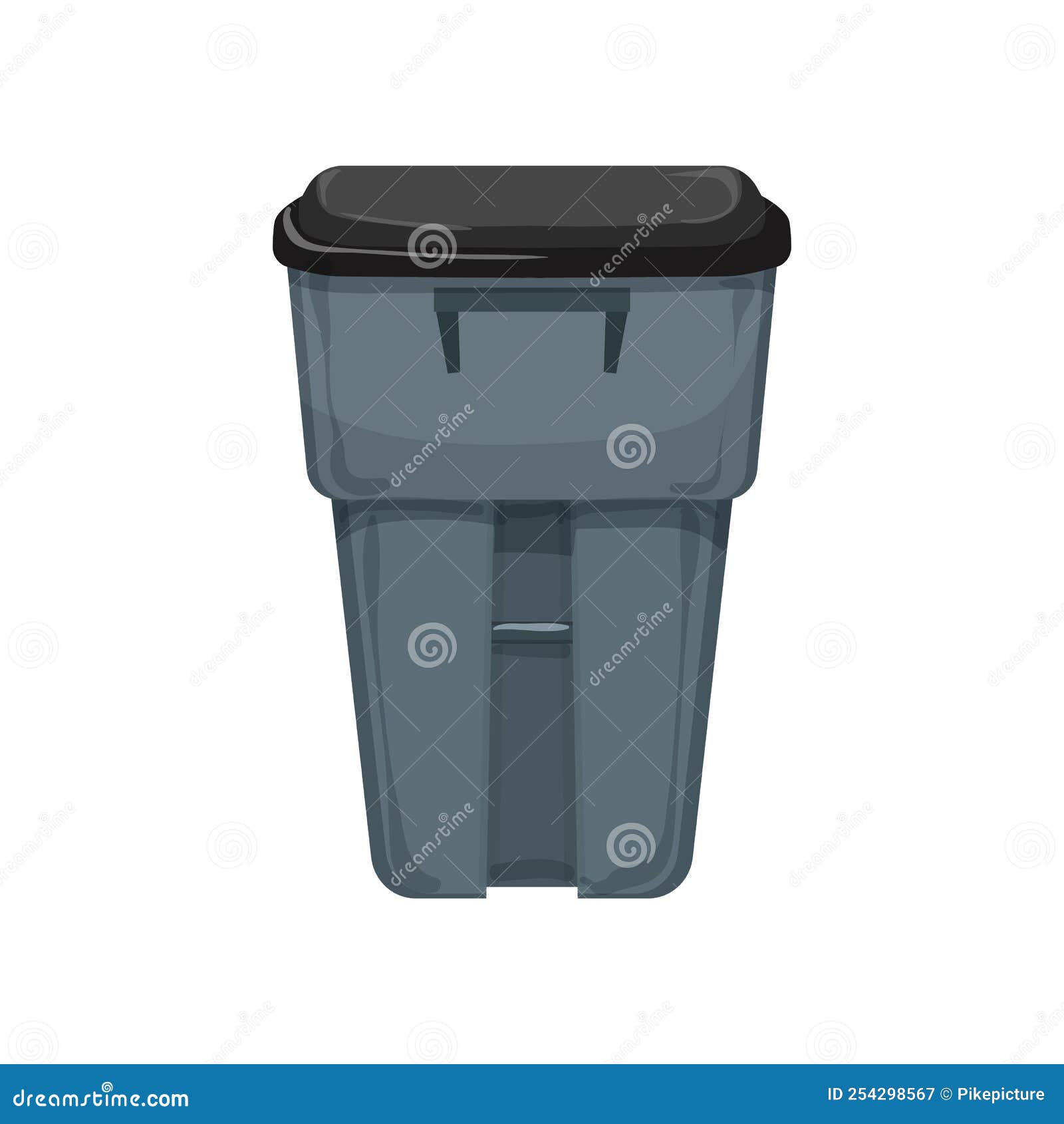 Box Trash Bin Garbage Cartoon Vector Illustration Stock Illustration ...