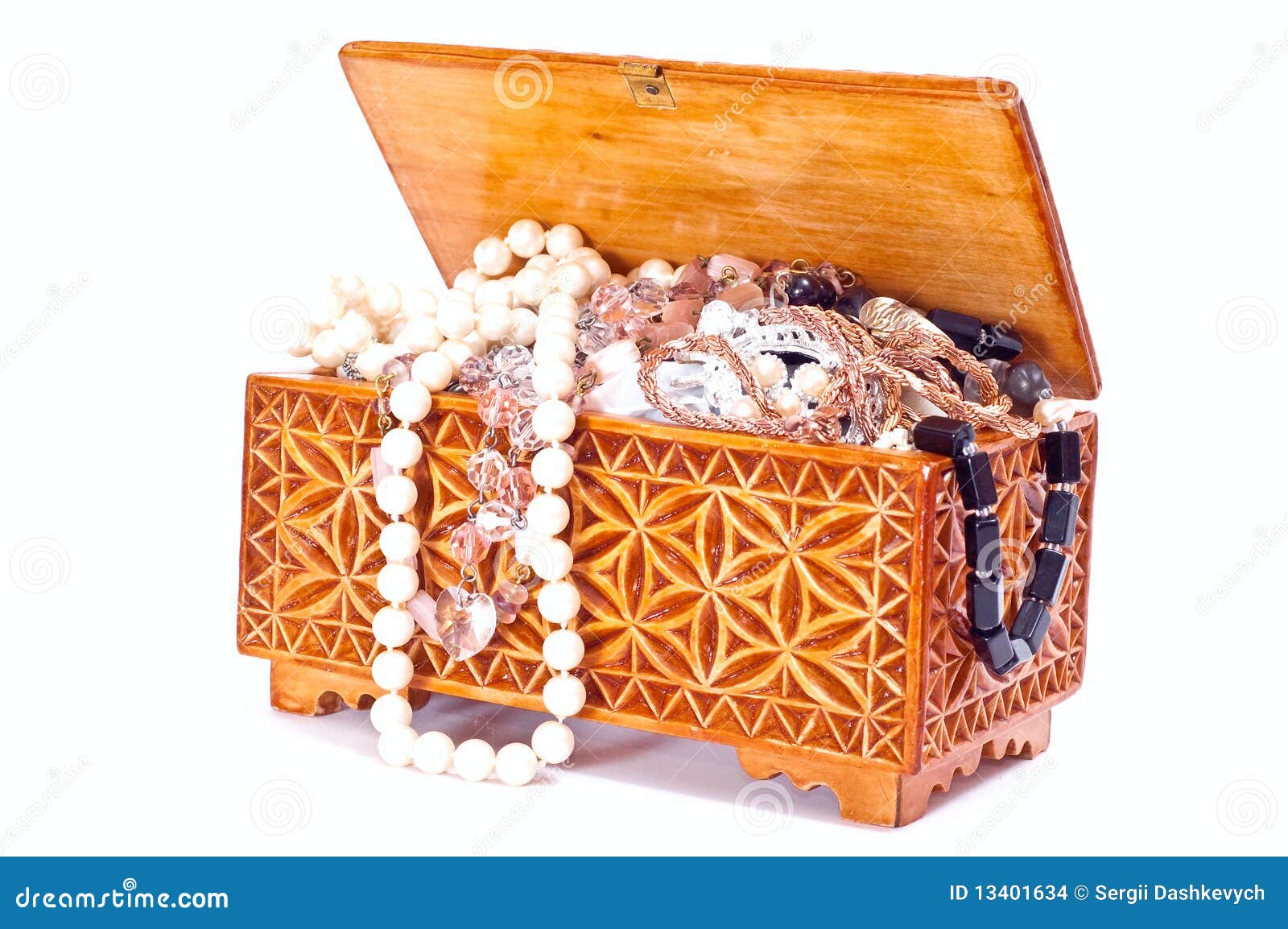 Box with treasure stock photo. Image of platinum, topaz - 13401634