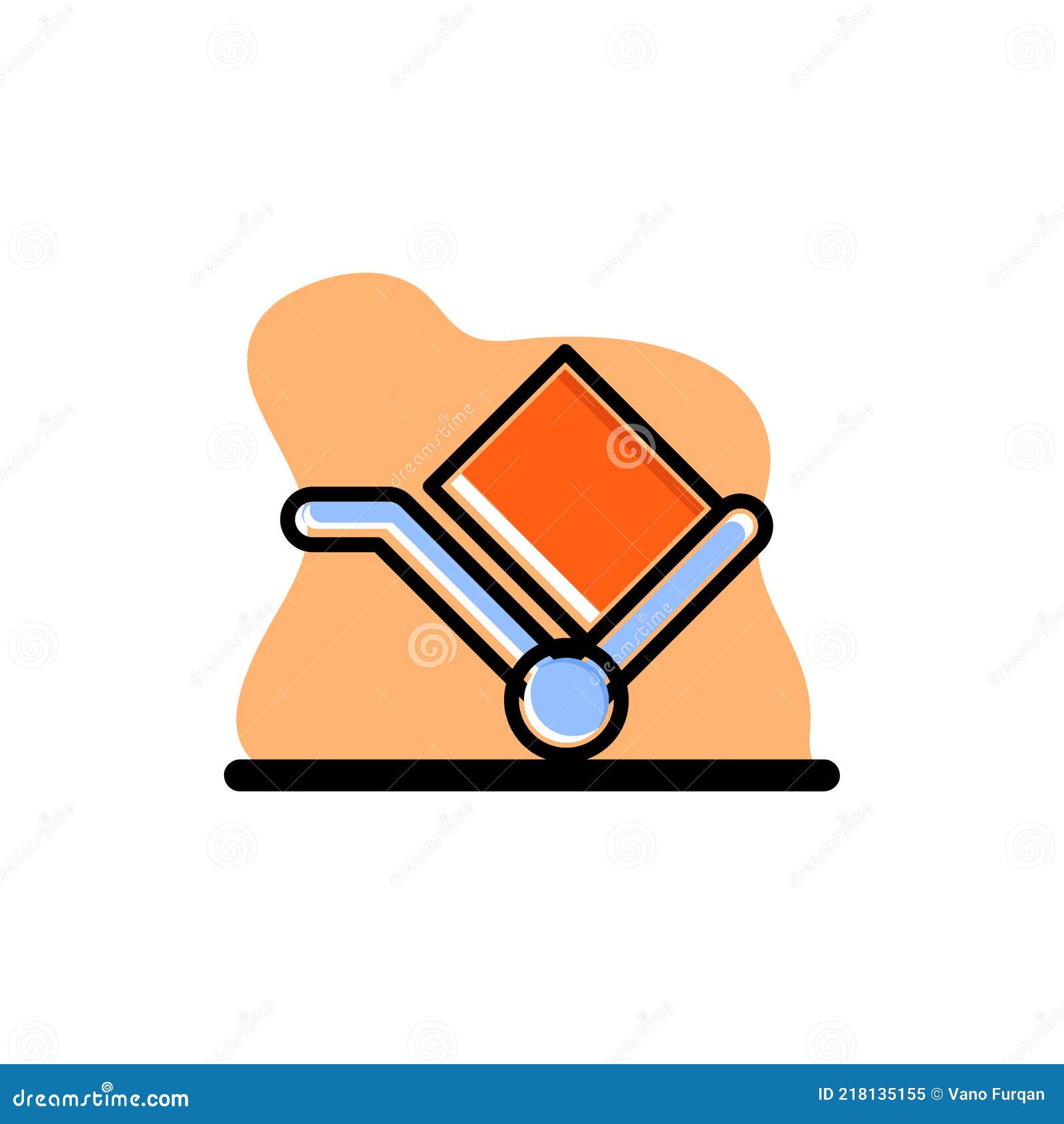 Box Trolley Vector Icon Conceptual Design Illustration Stock Vector ...