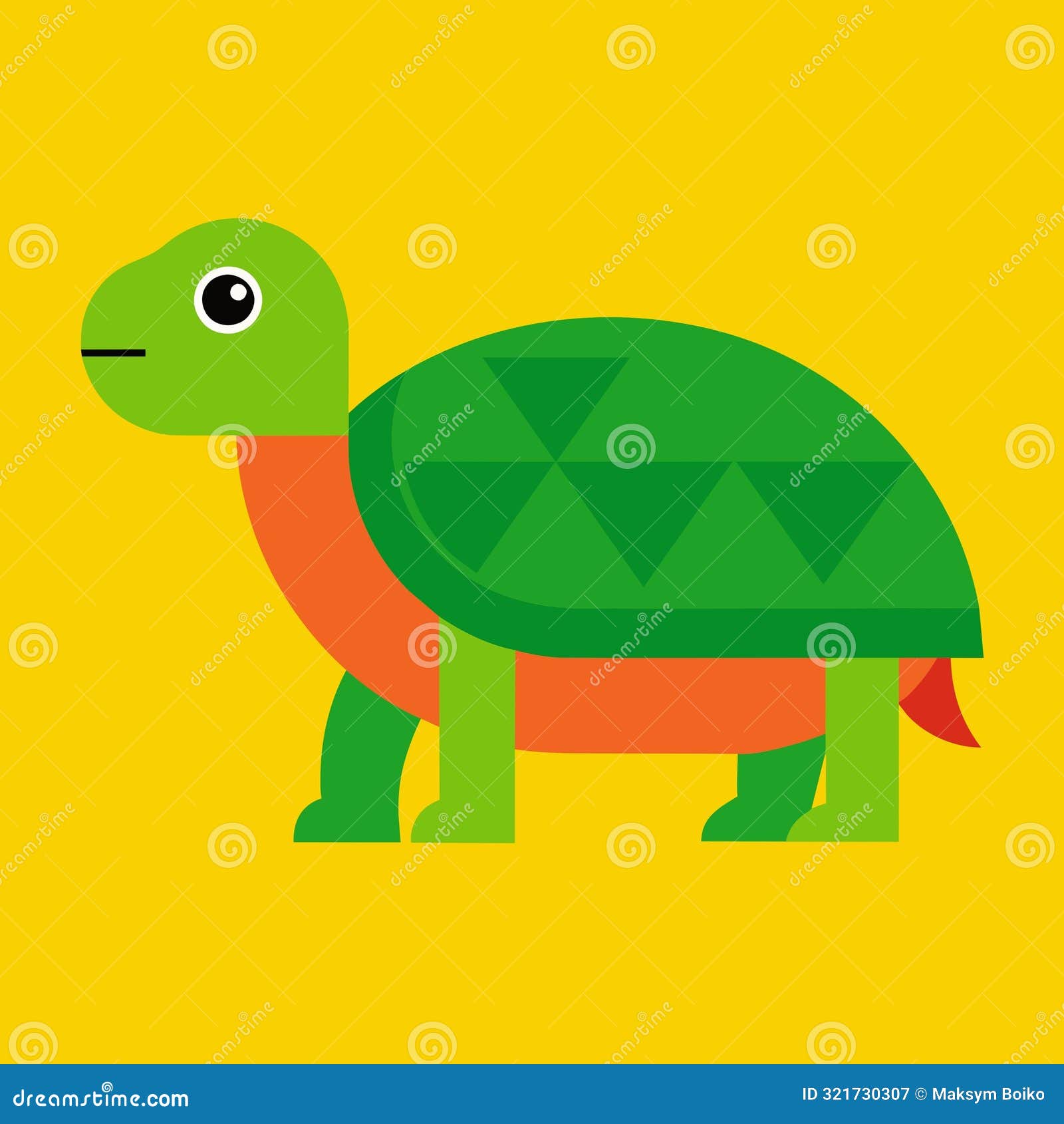 Box Turtle Stands Icon Vector Illustration Stock Vector - Illustration ...