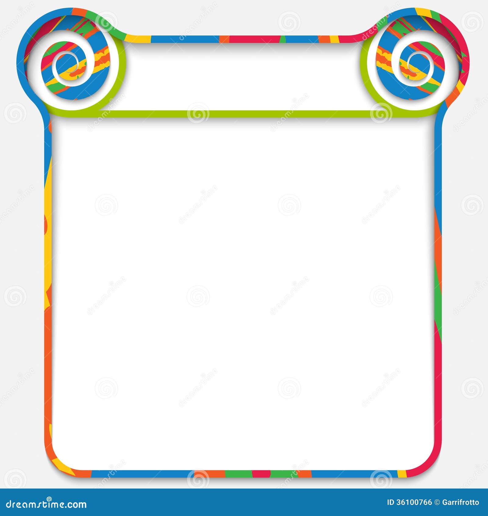 Box with two spirals stock vector. Illustration of modern - 36100766