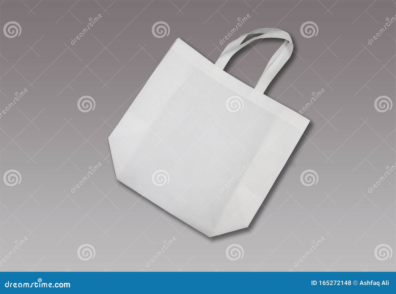 Box Type White Color Bag, Eco Bag, Non Woven Bag Stock Photo - Image of ...