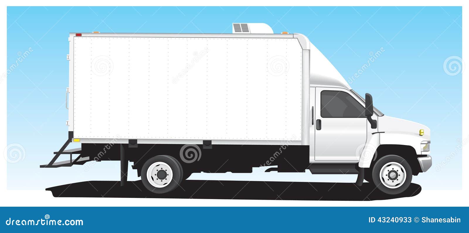 Box Van stock vector. Illustration of house, door, mode - 43240933