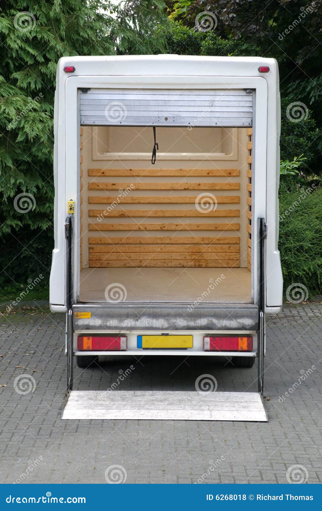 Box van with tail lift stock photo. Image of rear, shutter - 6268018