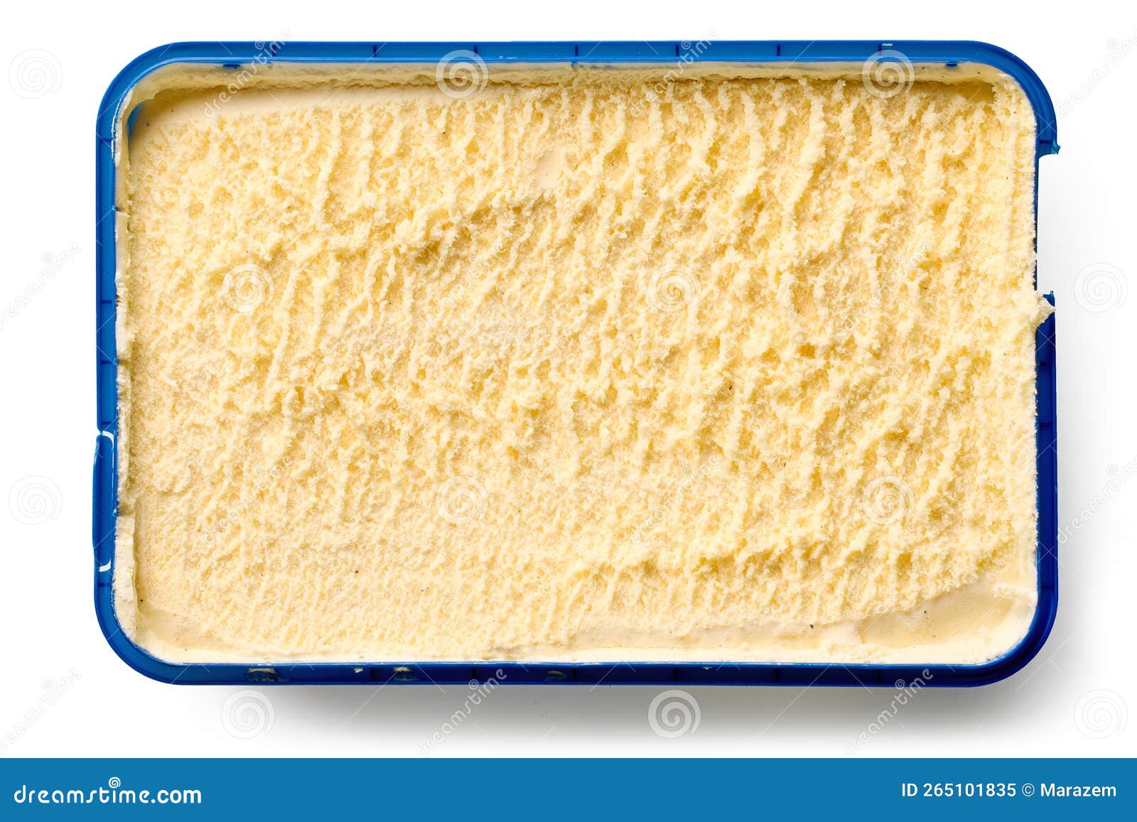Box of vanilla ice cream stock image. Image of frozen - 265101835