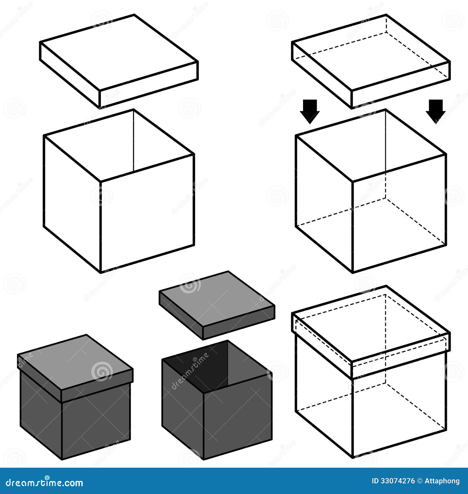 Box Vector stock vector. Illustration of blank, illustration - 33074276