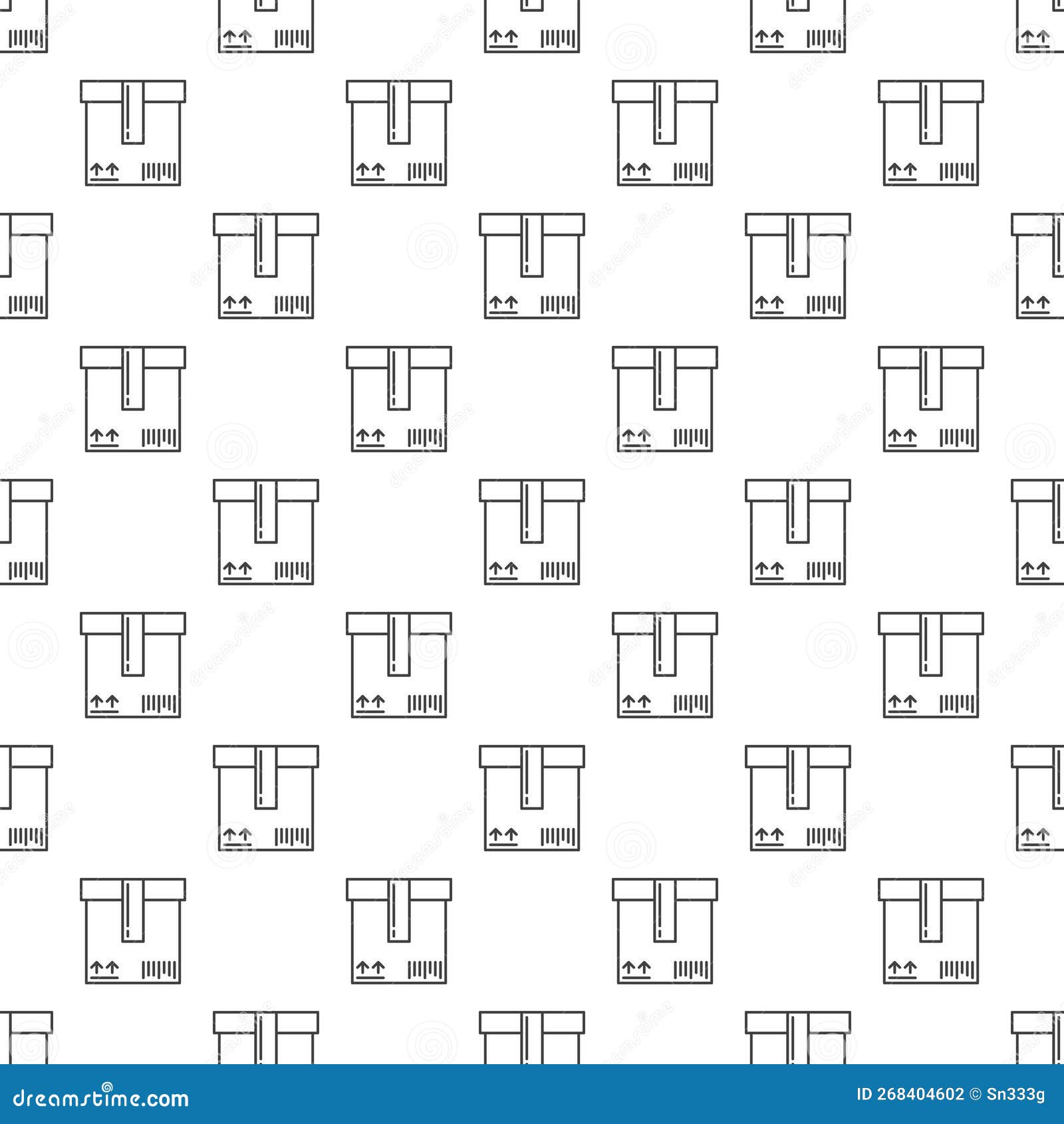 Box Vector Vector Concept Simple Seamless Pattern in Line Style Stock ...