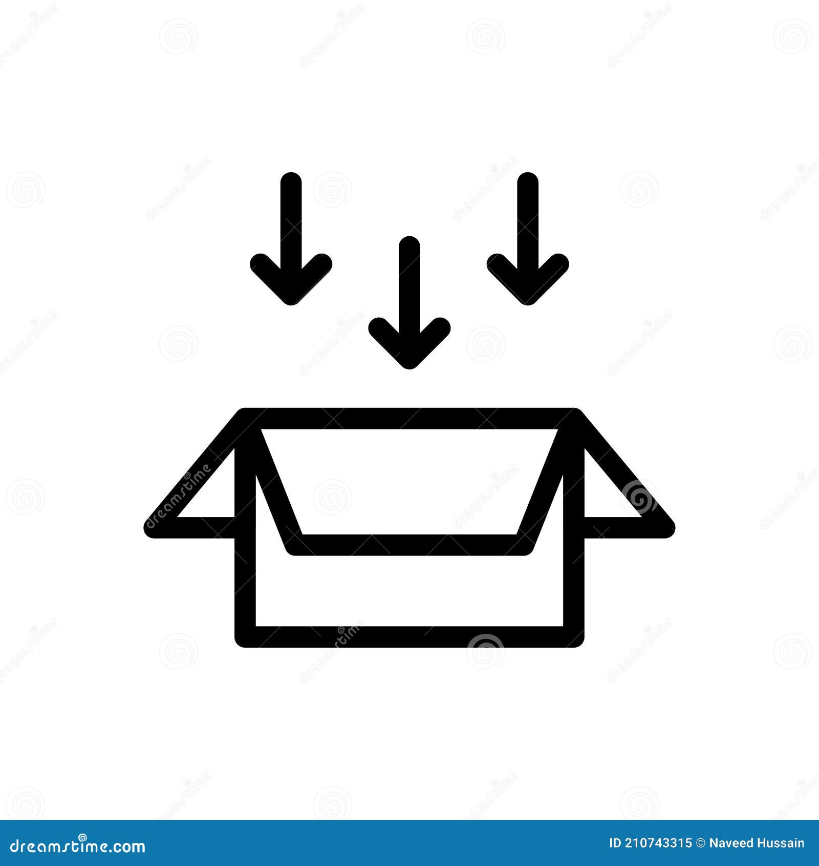 Box stock vector. Illustration of unpack, unbox, symbol - 210743315