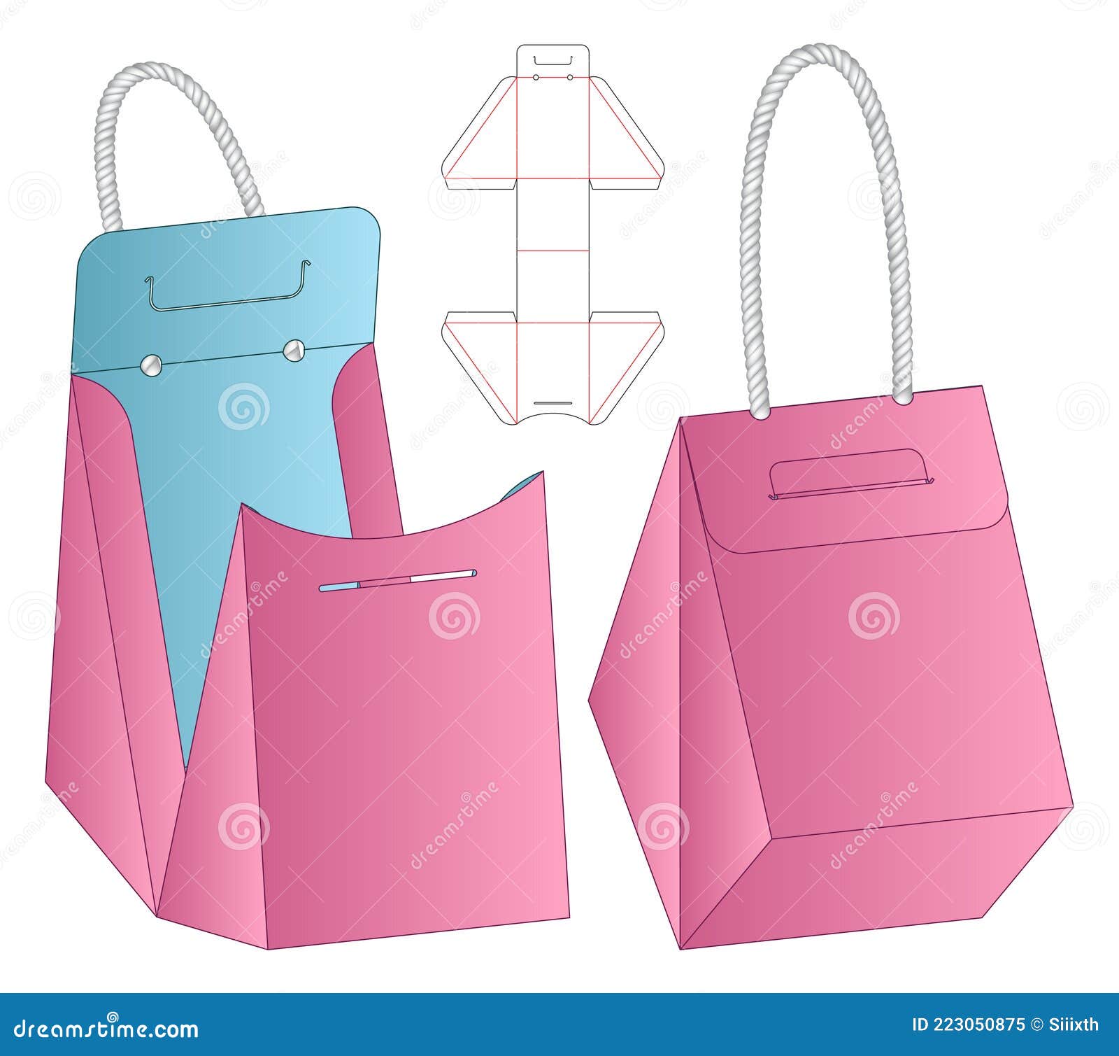 Box Verpackung Stanzschablone Design. Vektor Abbildung - Illustration ...