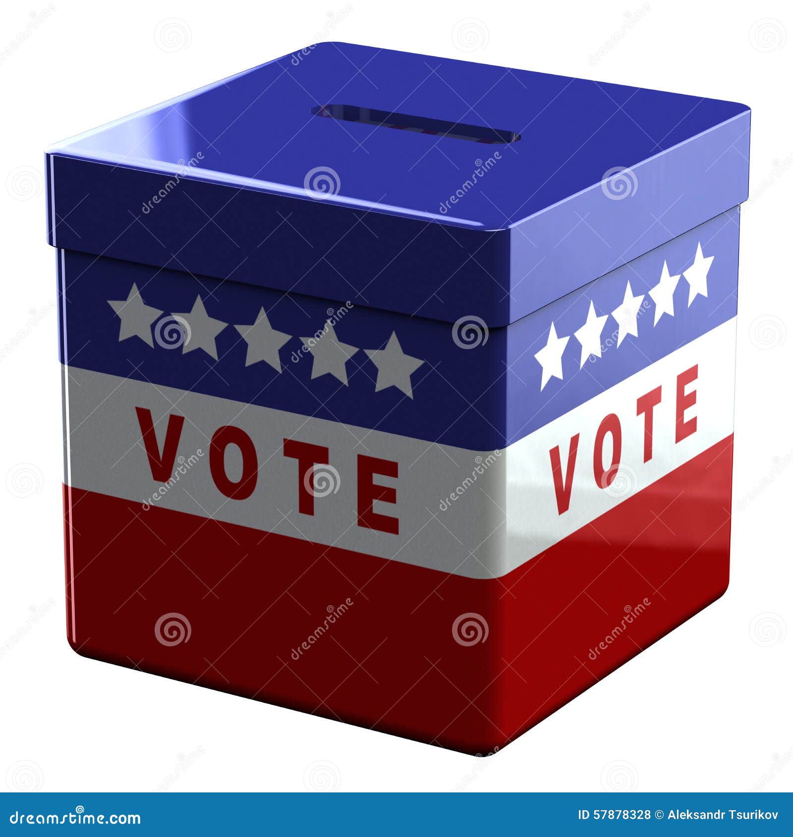 Box - Vote on White Background Stock Illustration - Illustration of ...