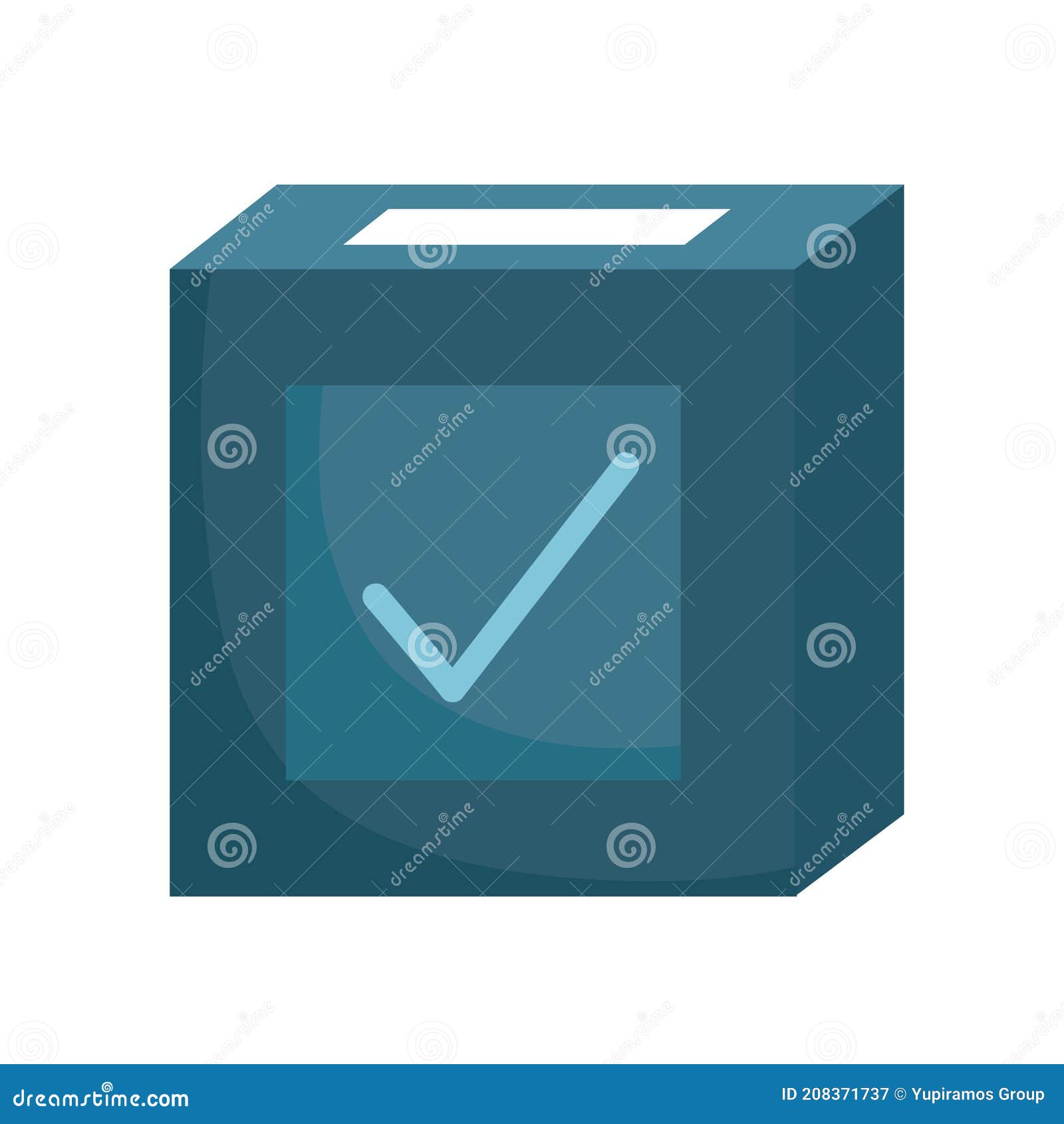 Box Voting Election Democracy Check Mark, White Background Stock Vector ...