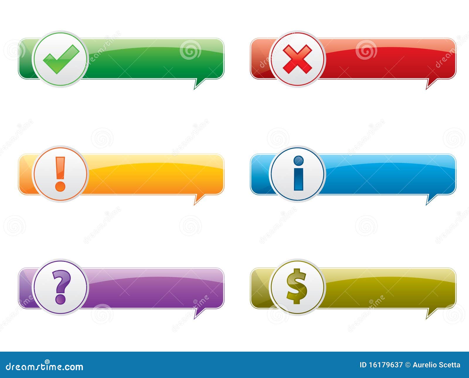 Box Warning in Six Models with Icons Stock Vector - Illustration of ...