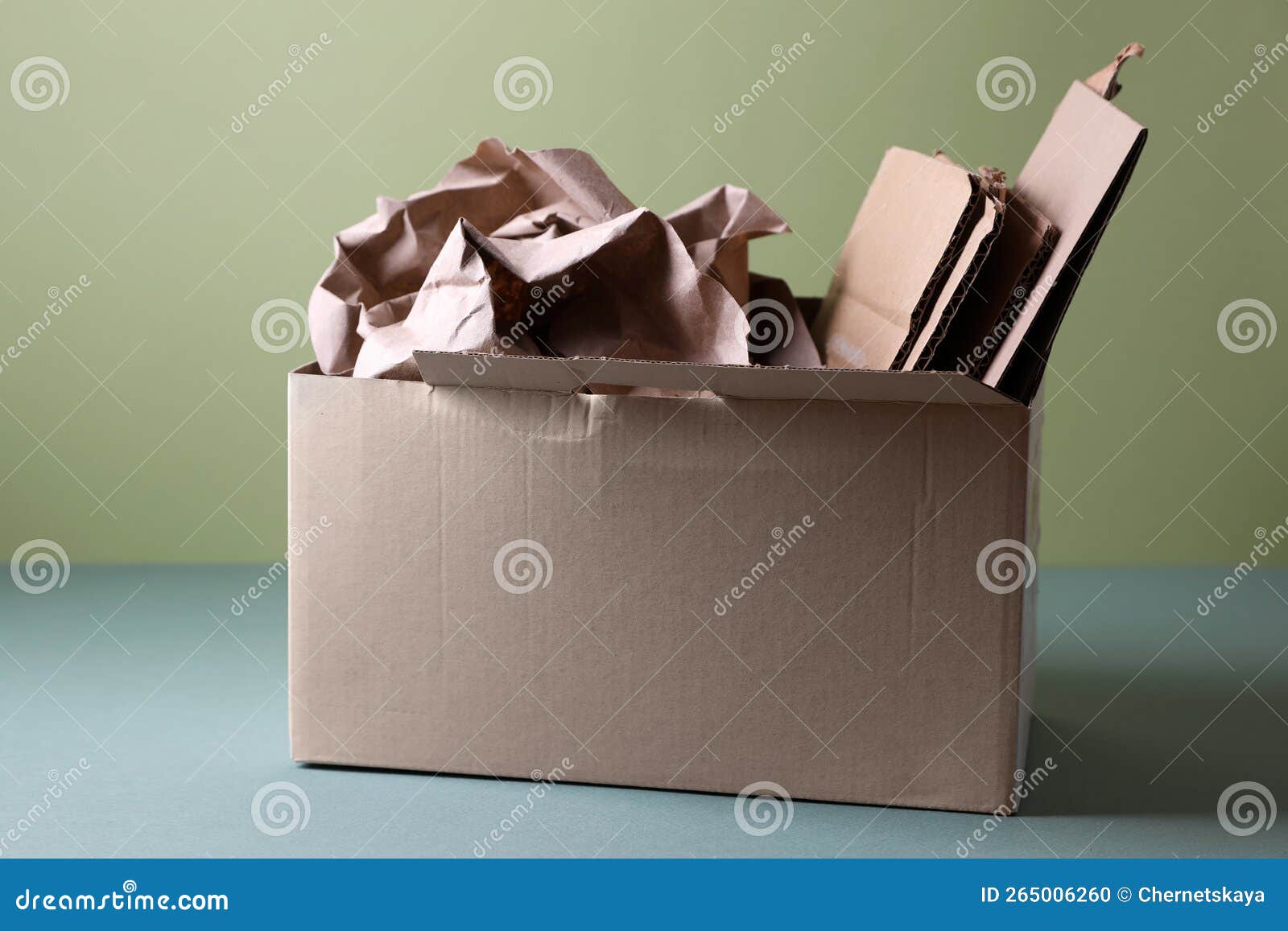 Box of Waste Paper on Grey Table Stock Photo - Image of paper, organic ...