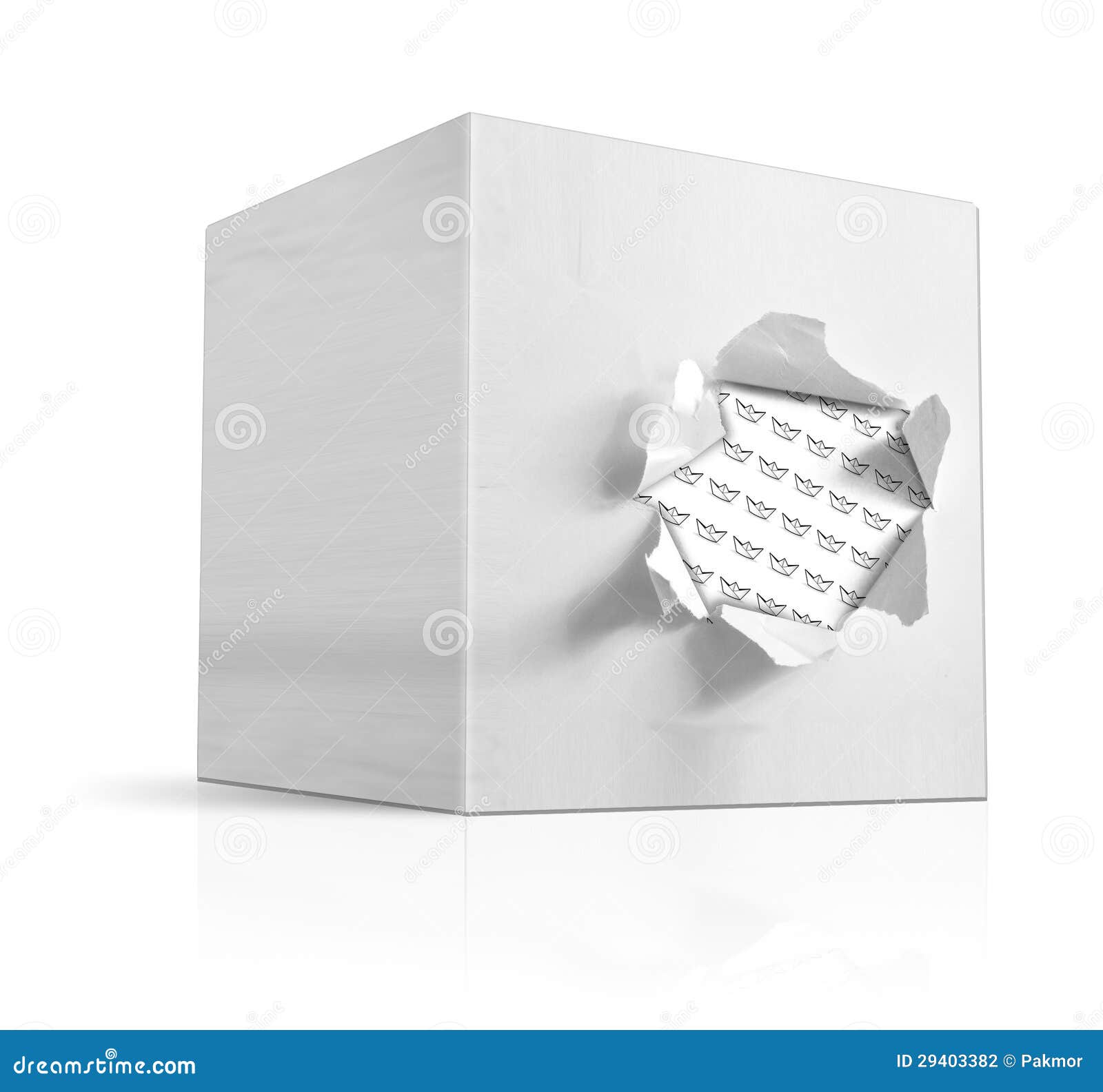 Box on white background stock illustration. Illustration of concept ...