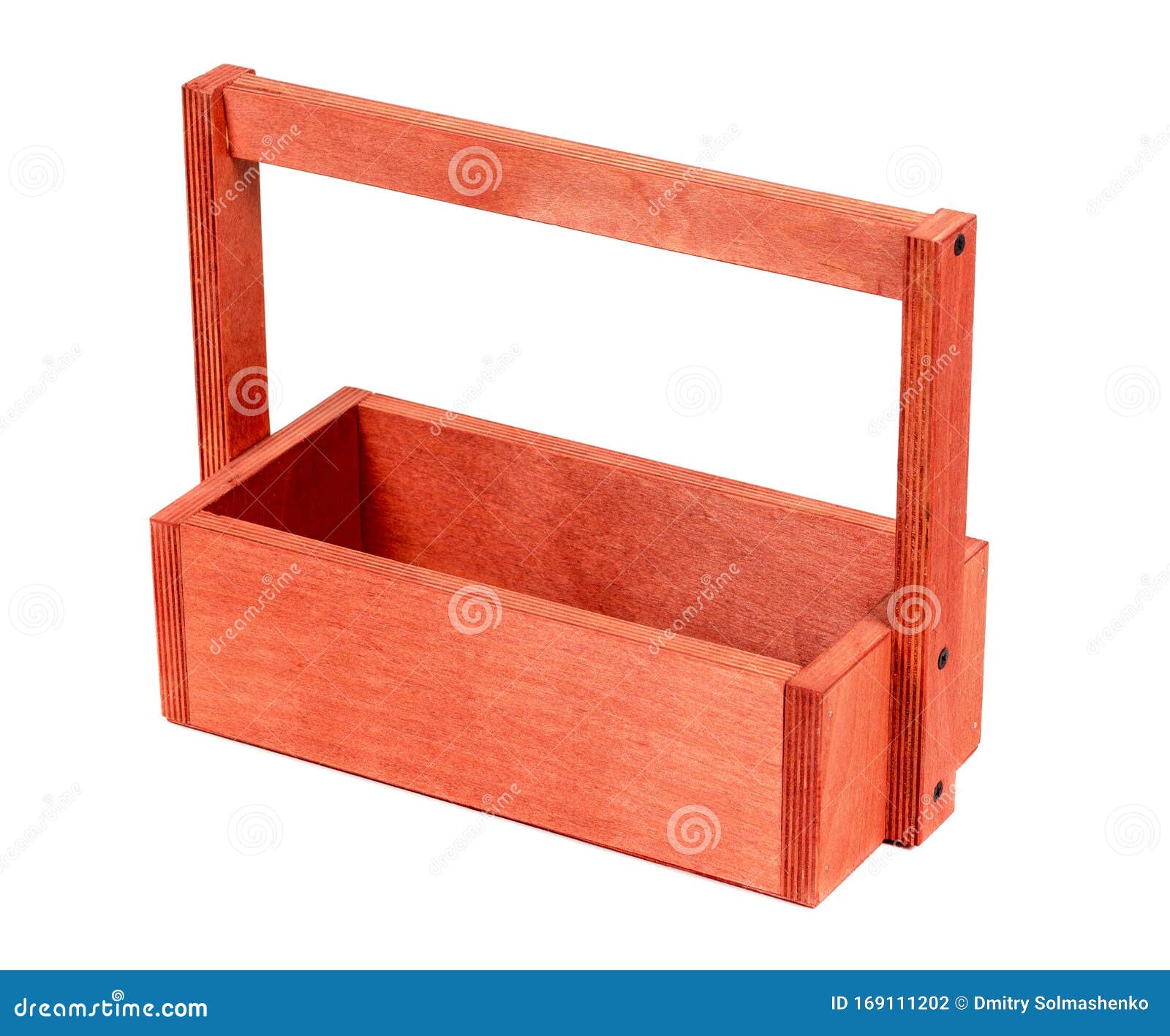 Wooden Box White Background Empty Tool Box Stock Photo - Image of ...