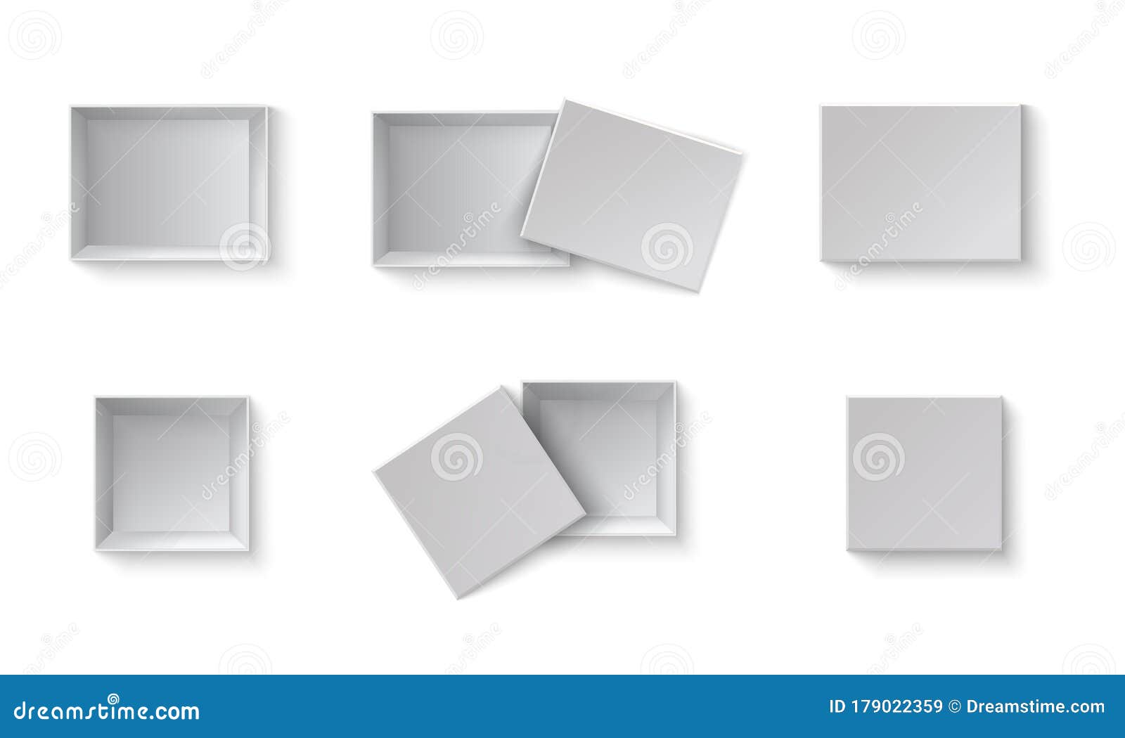 White gift boxes. stock vector. Illustration of blank - 179022359